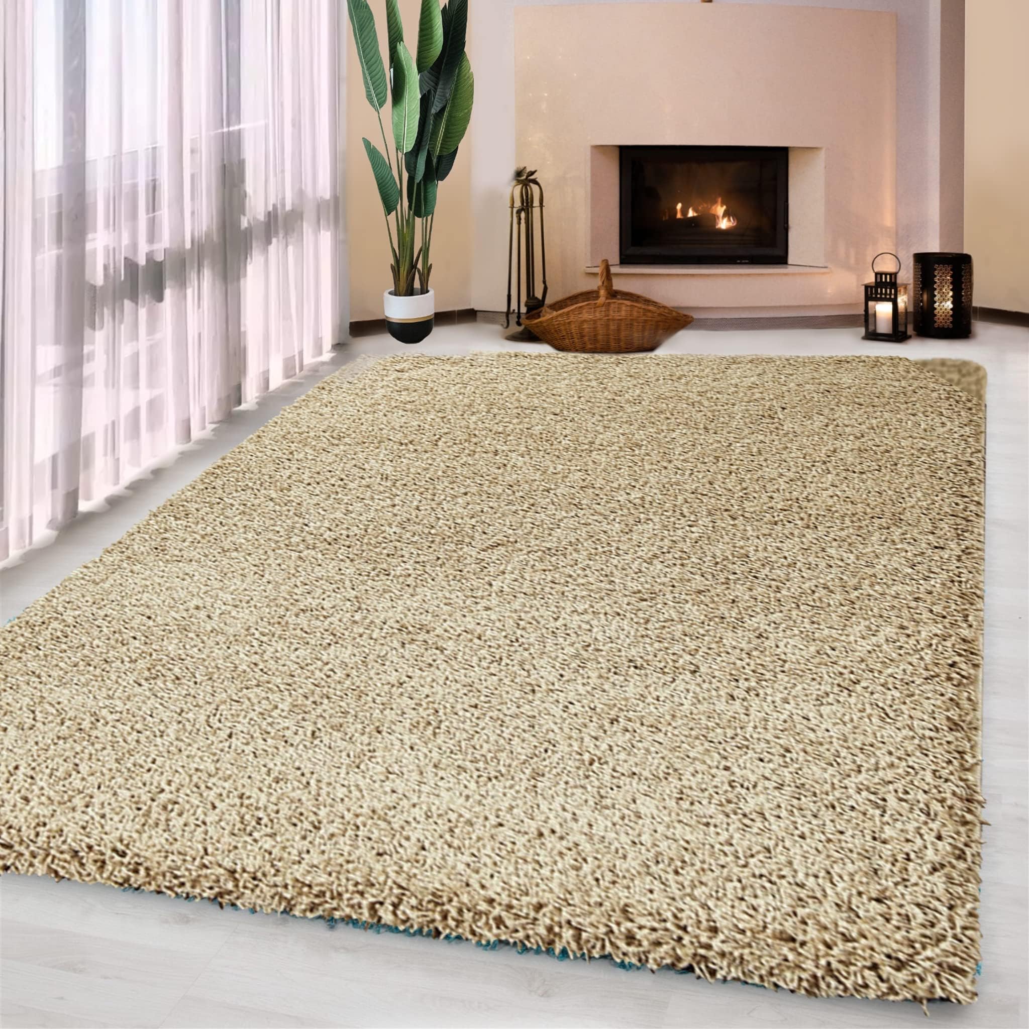 PRIME PLUS EXTRA THICK HEAVY 5CM PILE SOFT SHAGGY RUGS MODERN AREA RUGS ...