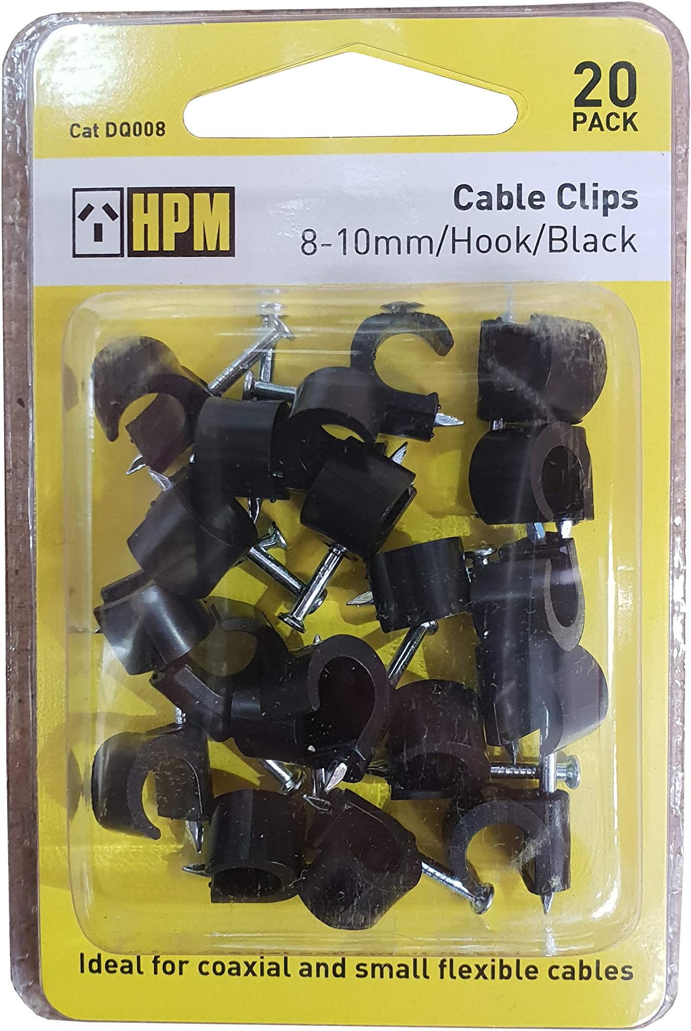 SNOKAY 100pcs 8mm Round Cable Clips - Cable Holder for Wire Management ...
