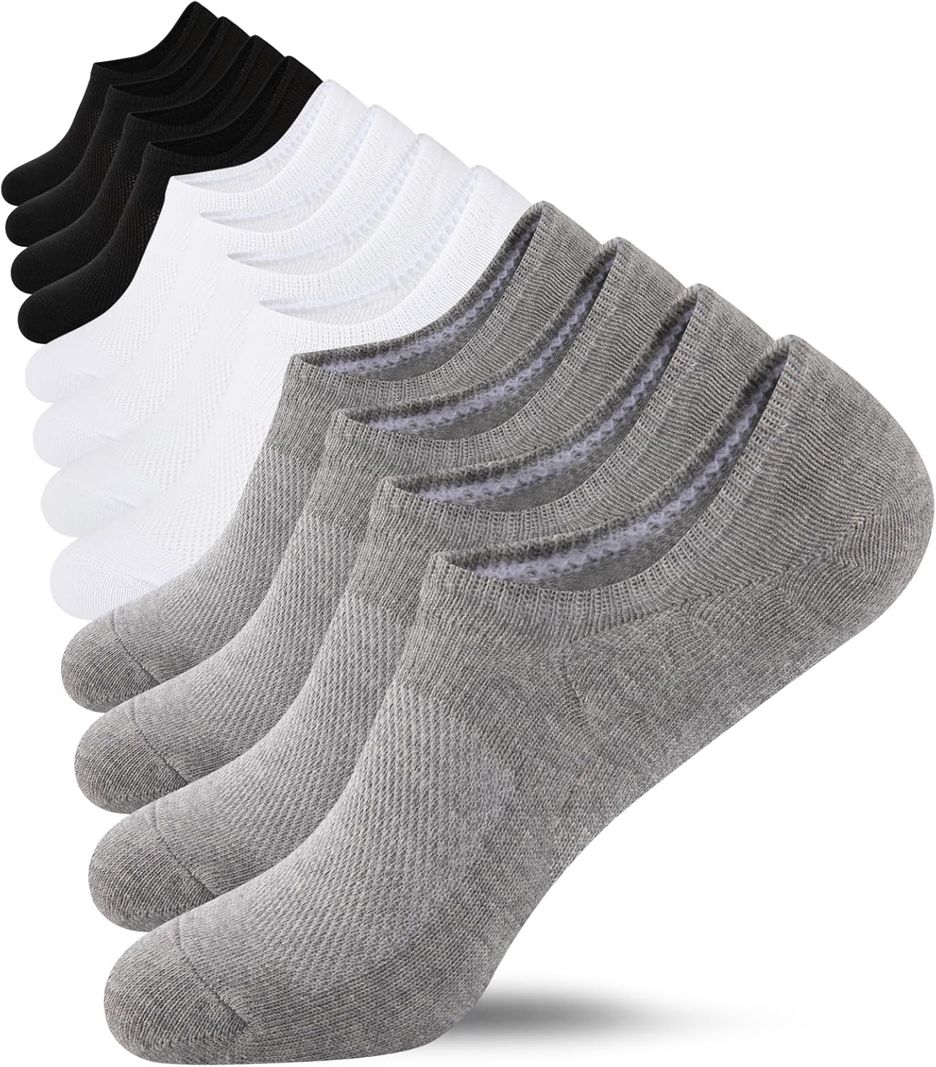 Amazon.com: Heatuff No Show Socks Womens Cotton Low Cut Non Slip Casual ...