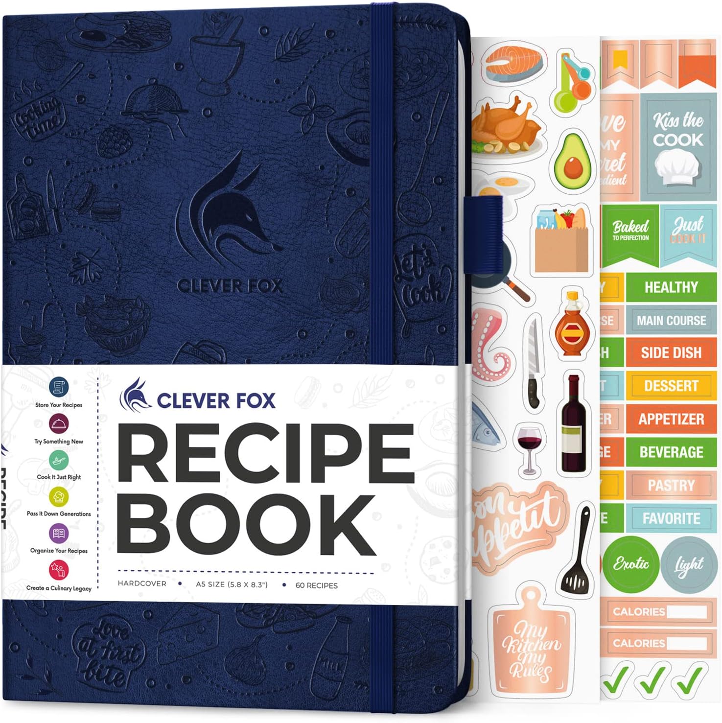 Amazon.com: Clever Fox Recipe Book Spiral – Blank Family Cookbook ...