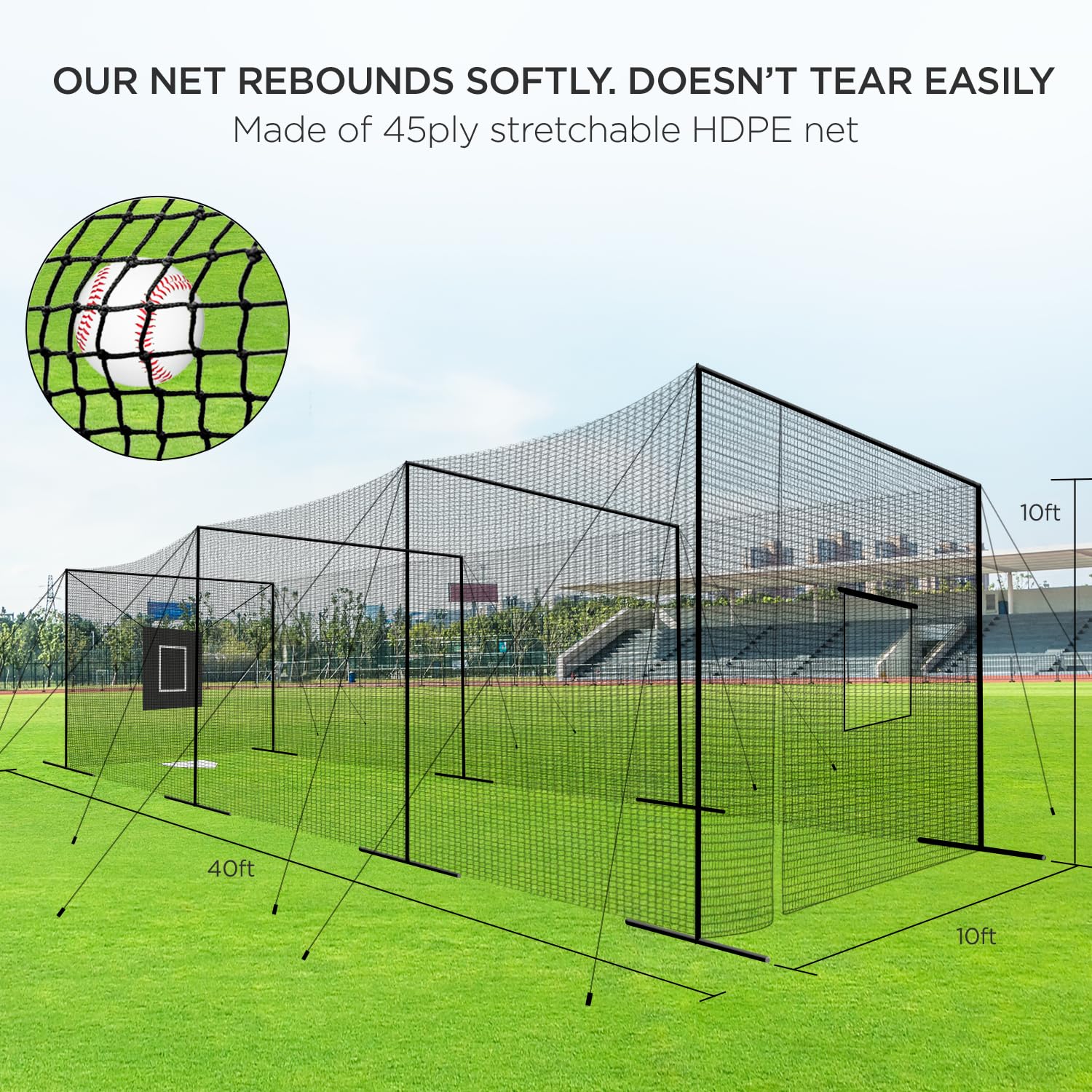 Snapklik.com : Baseball Batting Cage Net Batting Cages For Backyard ...