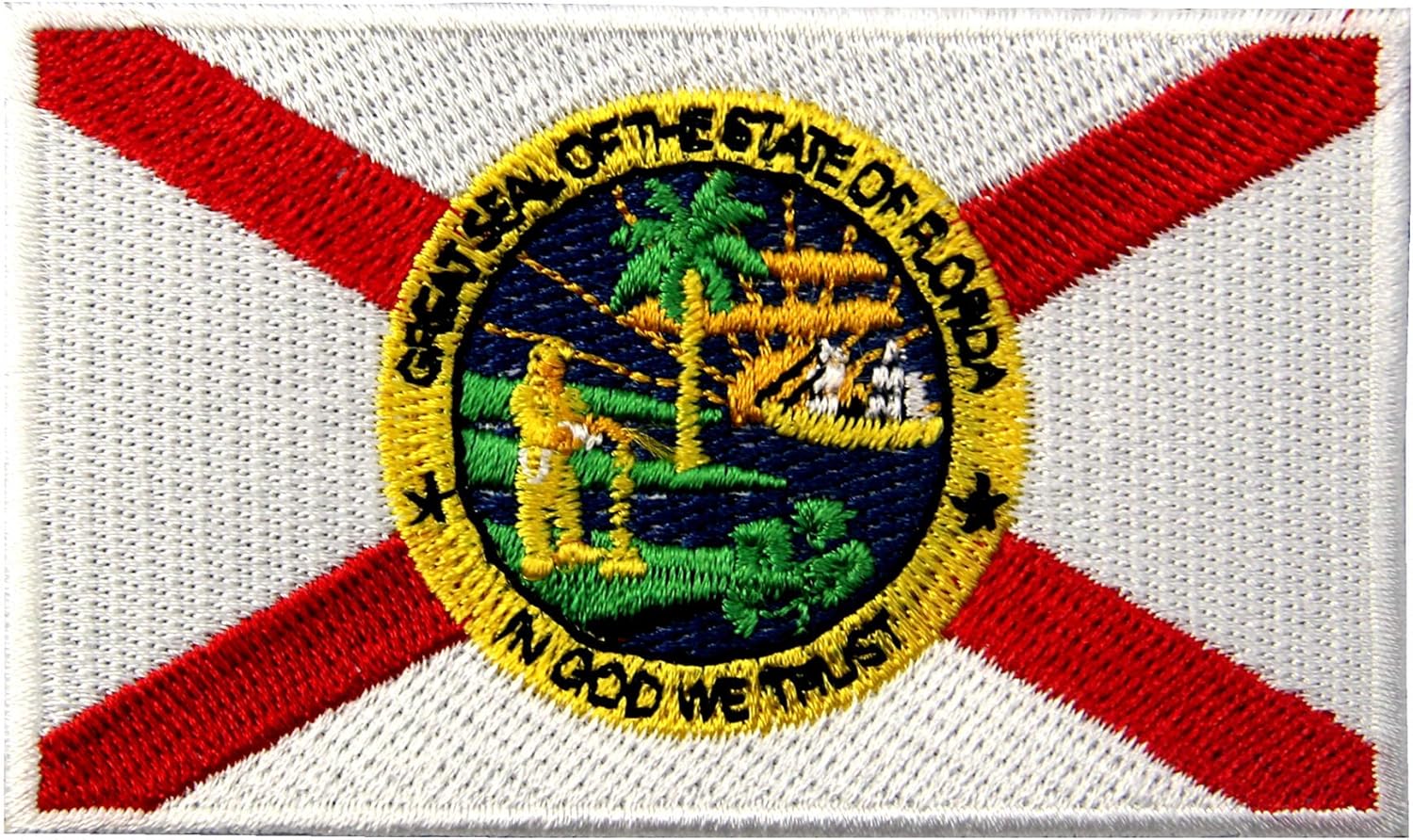 Amazon.com: EmbTao Embroidered Florida State Flag Iron On Sew On Patch ...