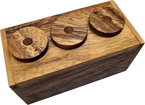 Amazon.com: 3 Wheel Combination Secret Lock Puzzle Box : Toys & Games