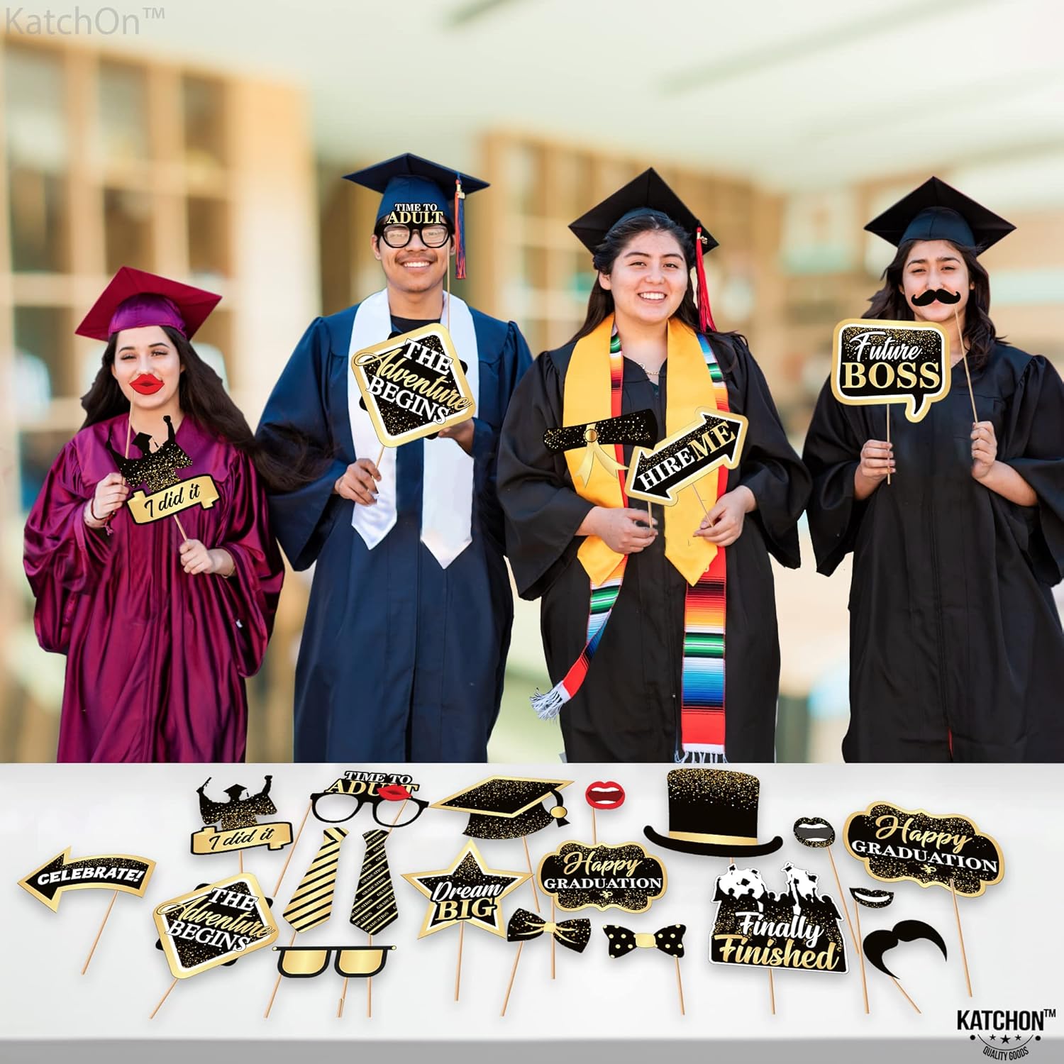 2022 Graduation Photo Booth Props - Black and Gold Philippines | Ubuy