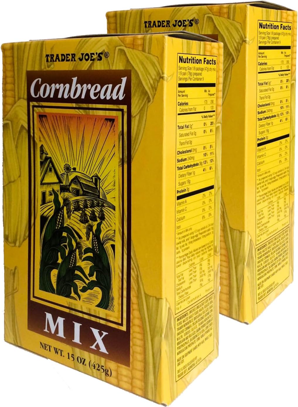 Amazon.com : Trader Joe's Cornbread Mix, 15 Ounce (2 pack) : Grocery ...
