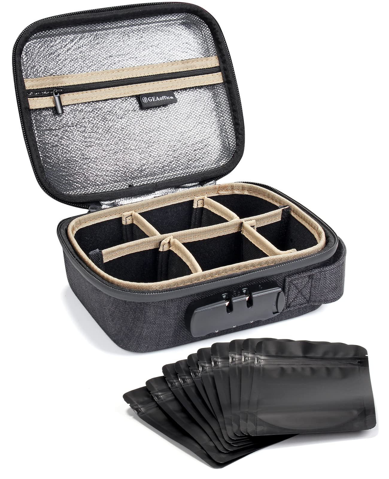 GEAoffice Upgraded Medium Smell Proof Bag Easy Use, Portable Smell ...