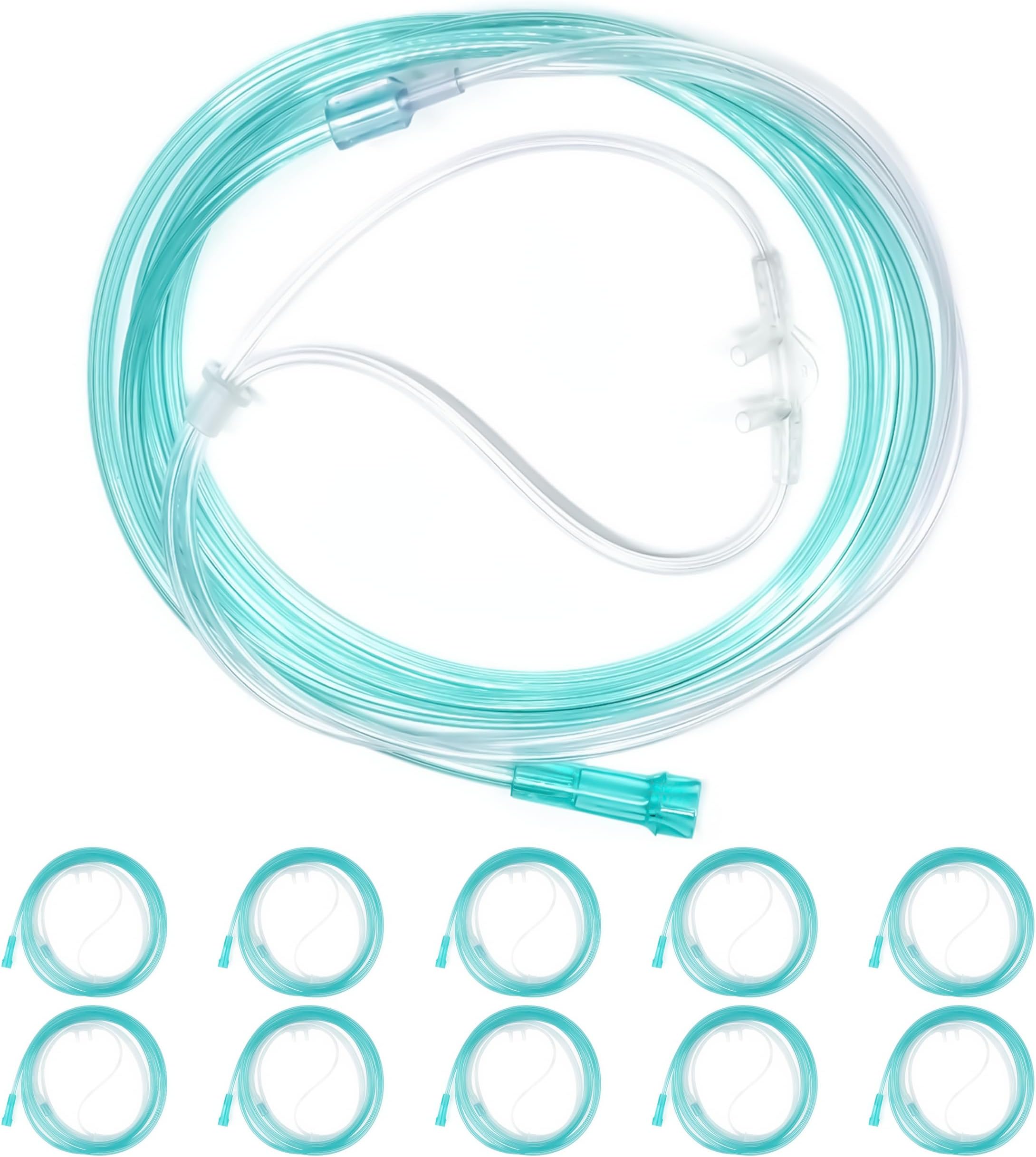 Amazon.com: 10 Pack High-Flow Ultra Soft Nasal Oxygen Cannula, Green ...
