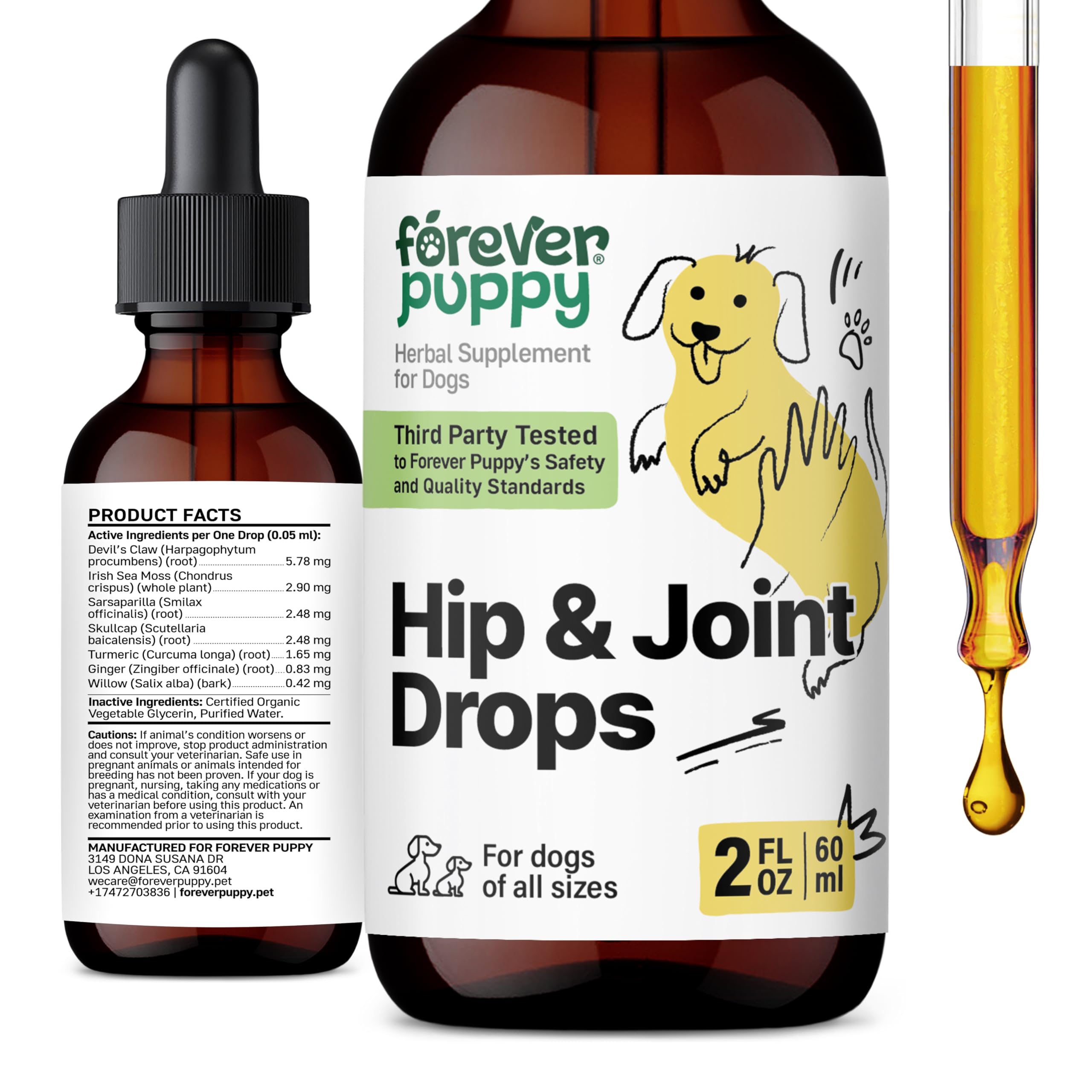 Amazon.com : Forever Puppy Hip and Joint Drops for Dogs - Joint ...