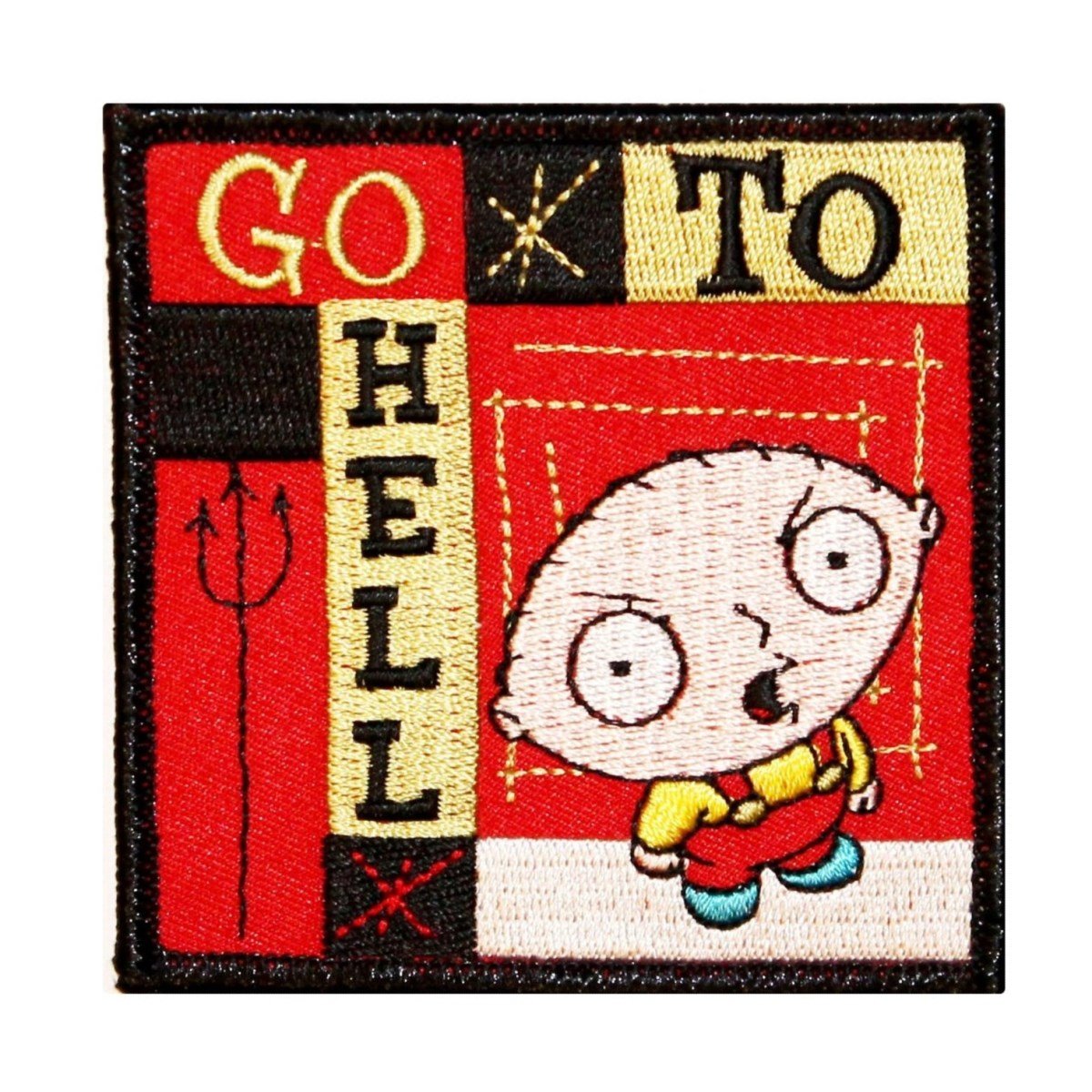Amazon.com: Family Guy Stewie Go to Hell Patch Fox Cartoon Embroidered Iron On Applique : Arts ...