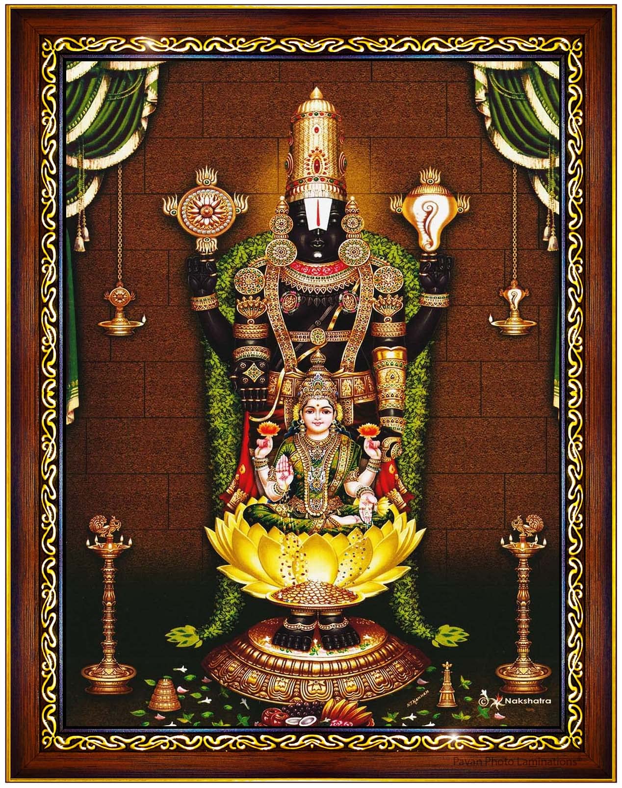Pavan Photo Laminations Tirupati Balaji Lakshmi Venkateshwara Swamy ...