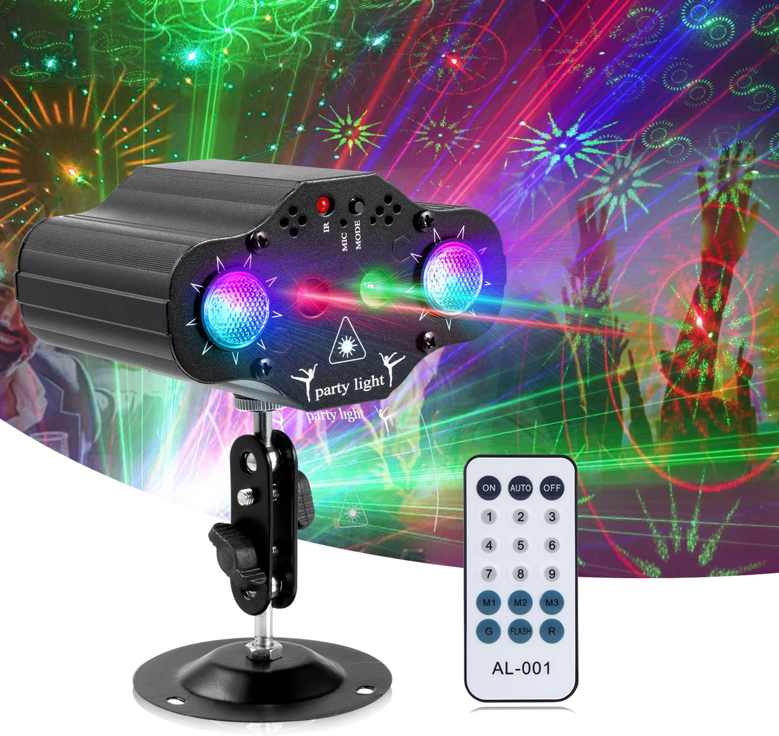 Amazon.com: Leaden Party Laser Lights, 7 Colors Led Stage Party Light ...