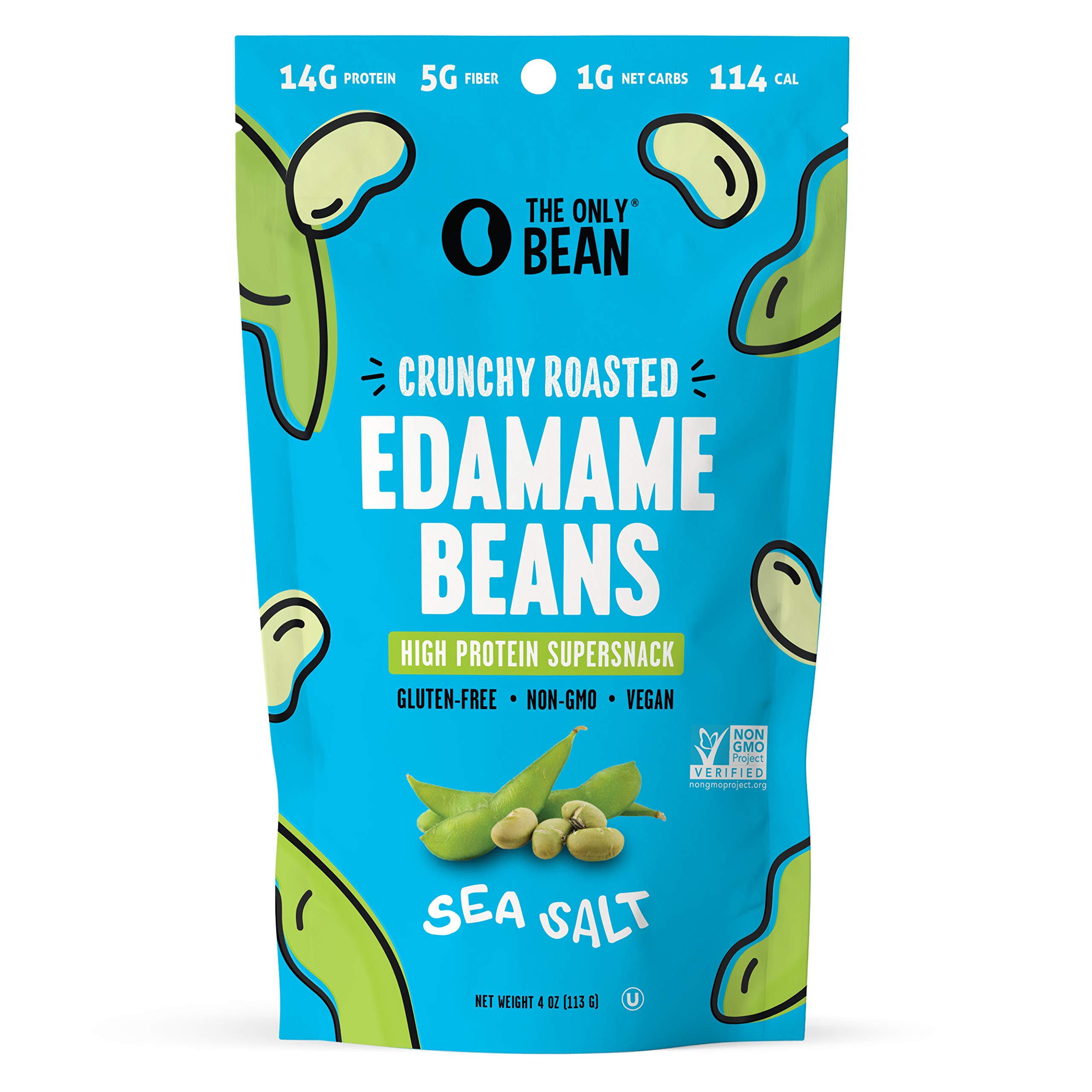 Amazon.com: The Only Bean - Crunchy Roasted Edamame Bean Snack ...
