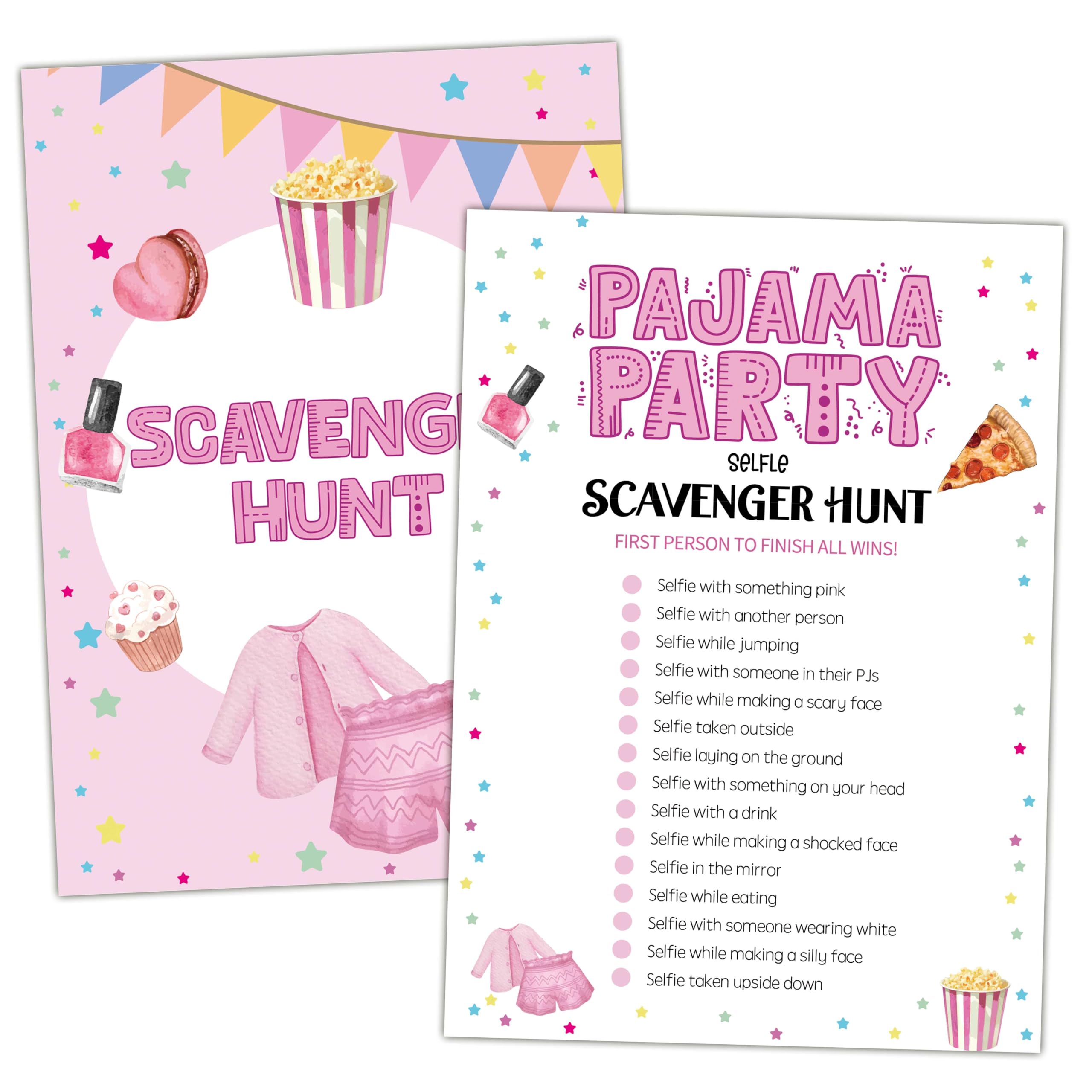 Amazon.com: Slumber Party Games, Scavenger Hunt Sleepover Games for ...