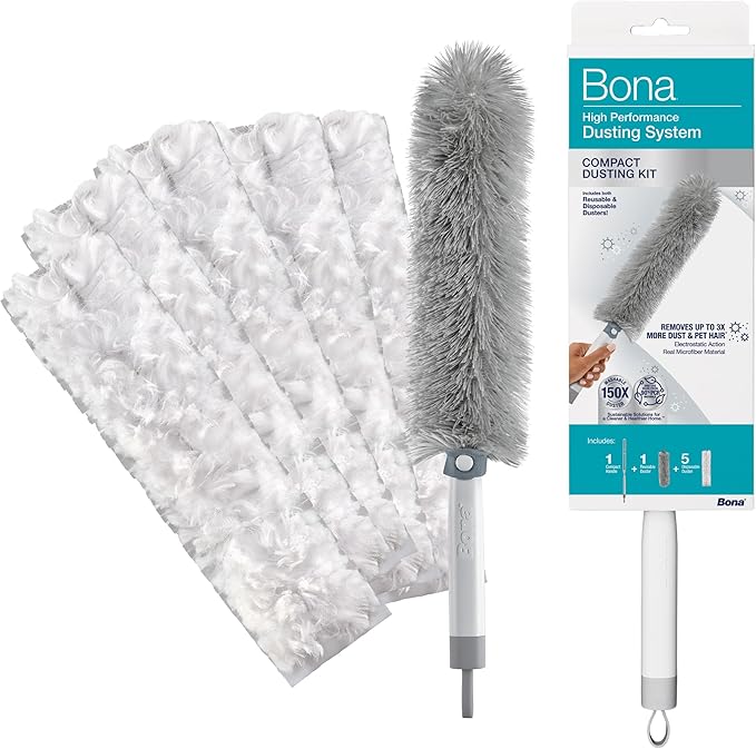 Amazon.com: Bona High Performance Dusting System - 1 Compact Handle, 5 ...