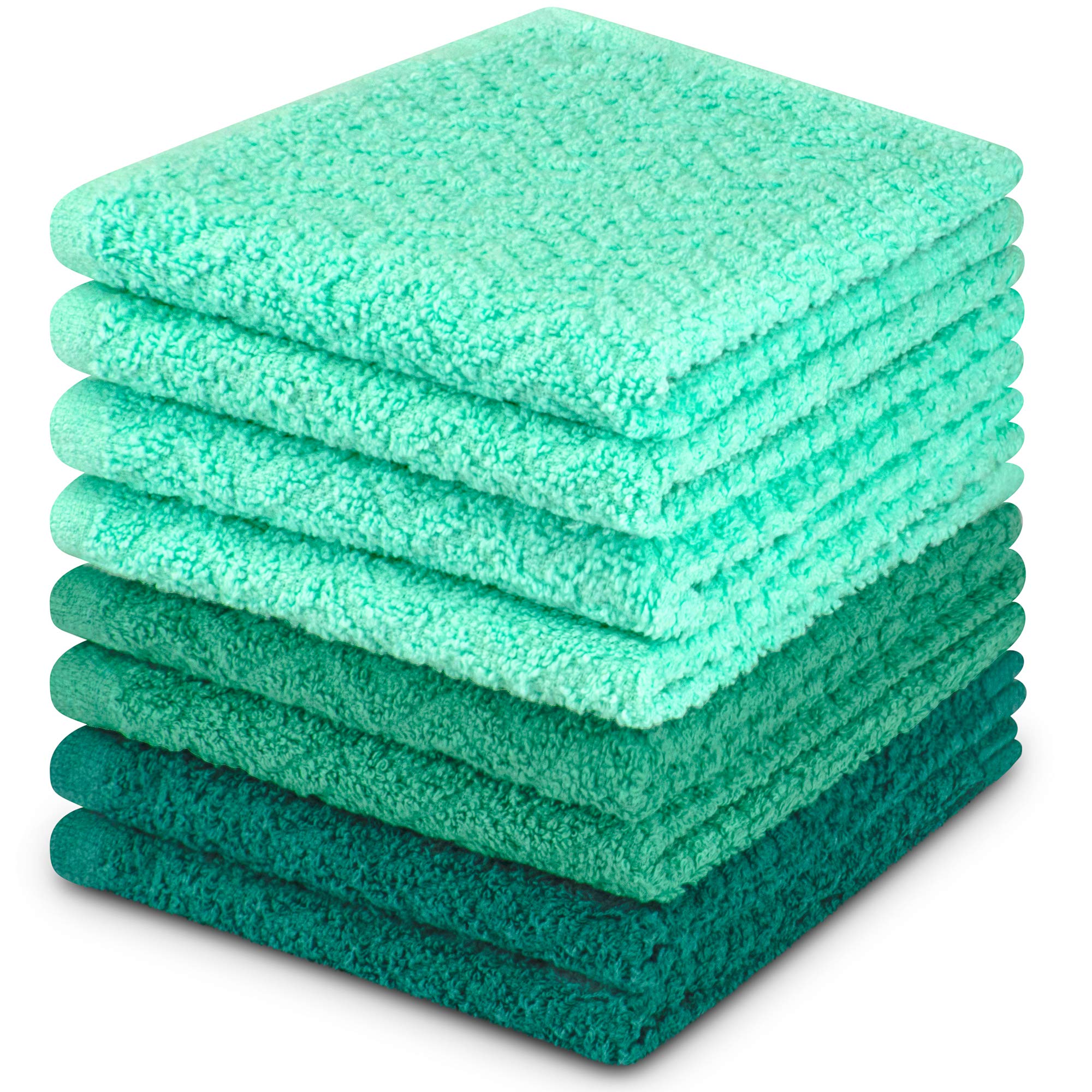 Amazon.com: DecorRack 8 Pack 100% Cotton Wash Cloth, Luxurious Soft, 12 ...