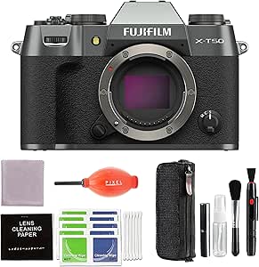 Amazon.com : Fujifilm X-T50 Mirrorless Digital Camera Body - Charcoal Silver Bundle with ...