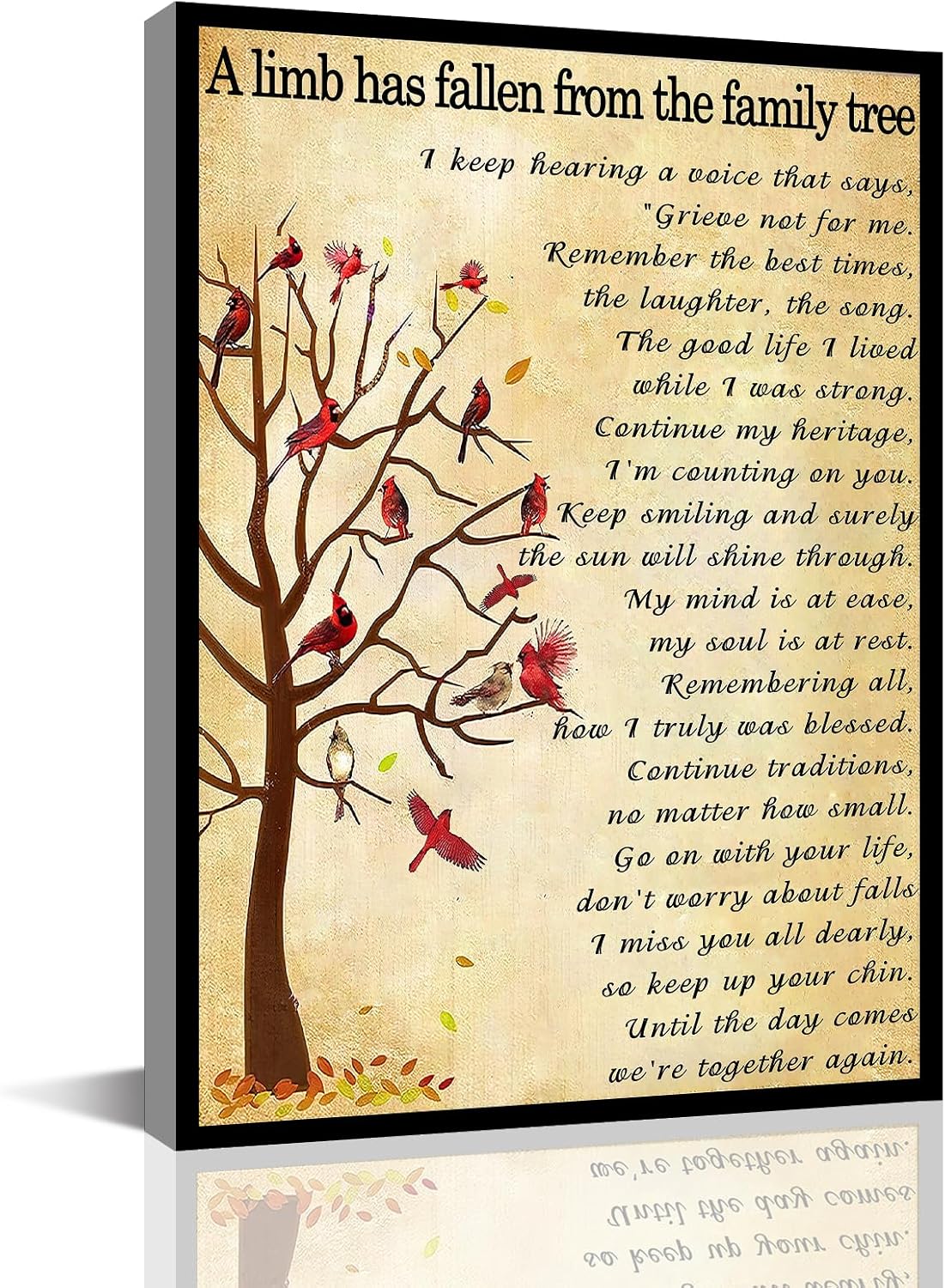 Amazon.com: Memorial Poem Poster A Limb Has Fallen From Our Family Tree ...