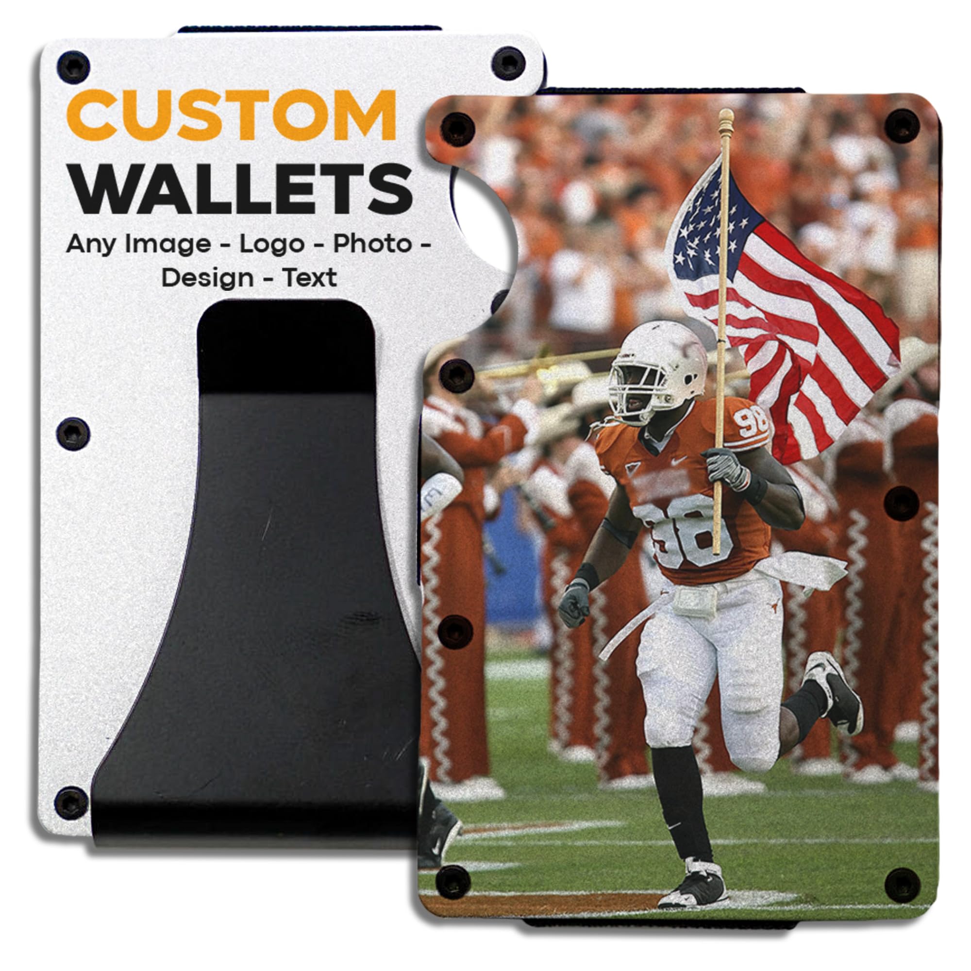 Amazon.com: VulgrCo Custom Metal Wallet For Men - Personalized RFID ...