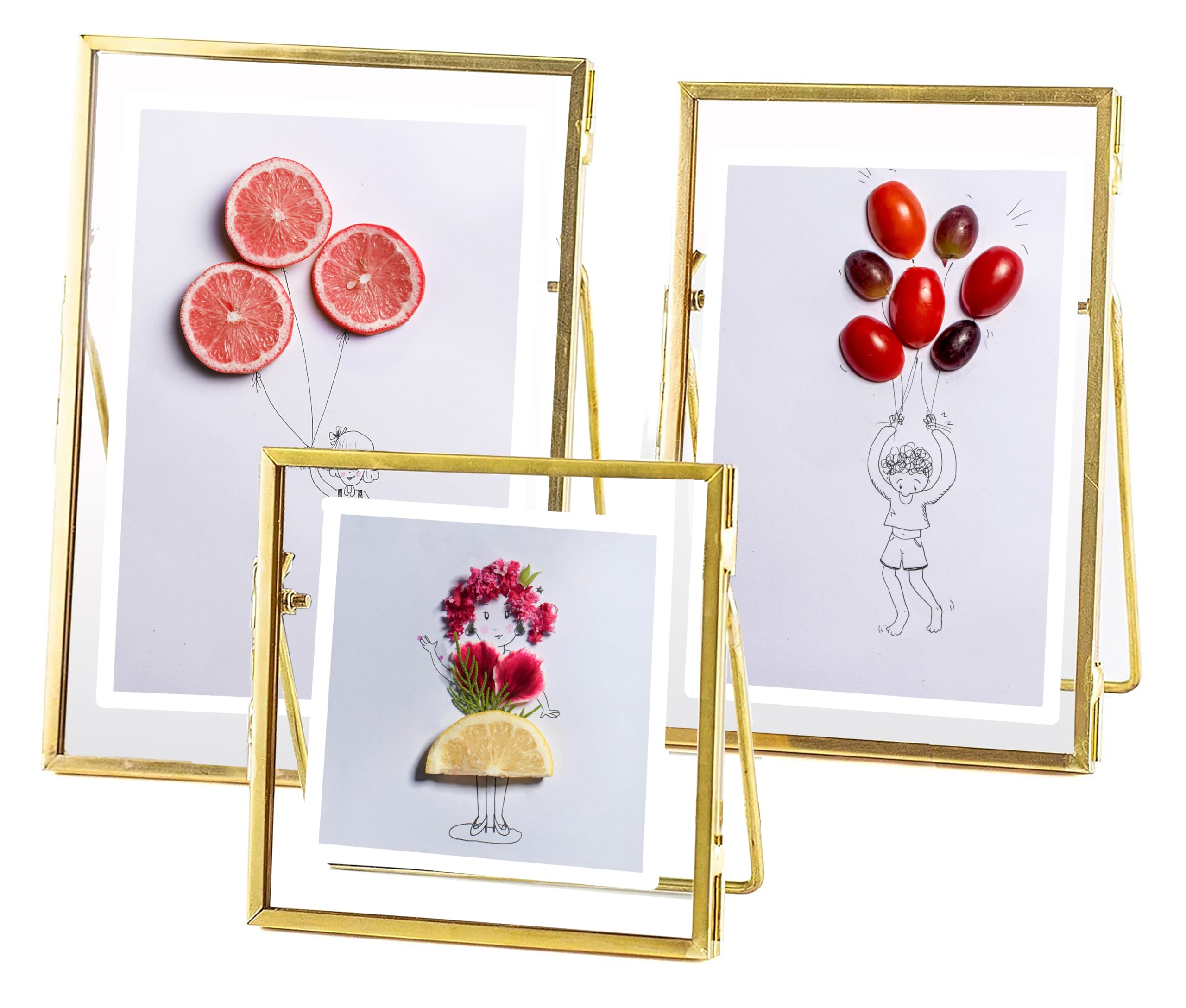 Amazon.com - WONTHAI Gold Picture Frame - 4x6 Antique Brass Postcard ...