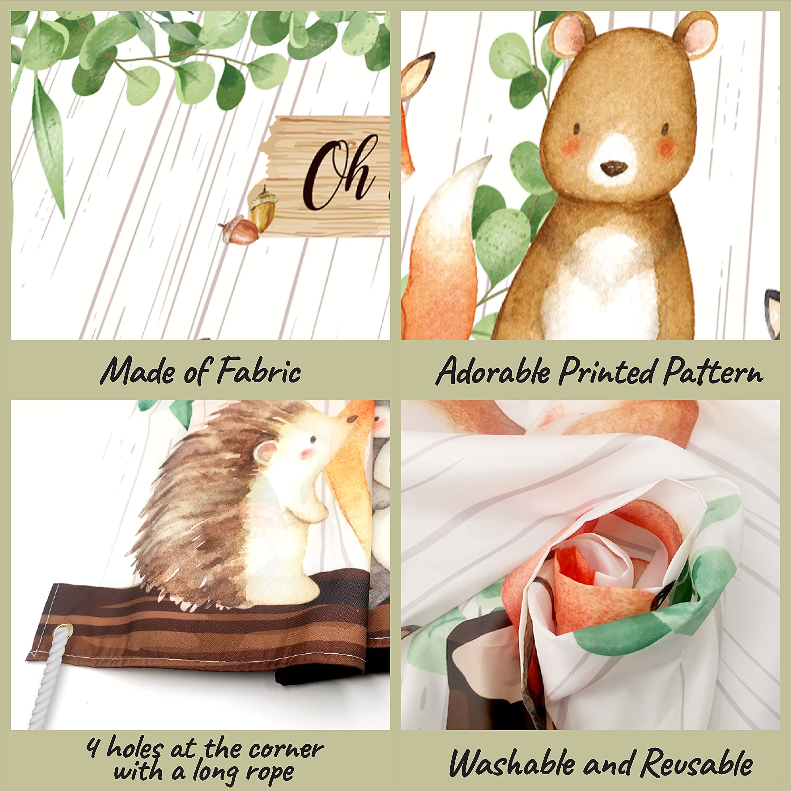 Forest Baby Shower Background Spring Enchanted Garden Backdrop Forest