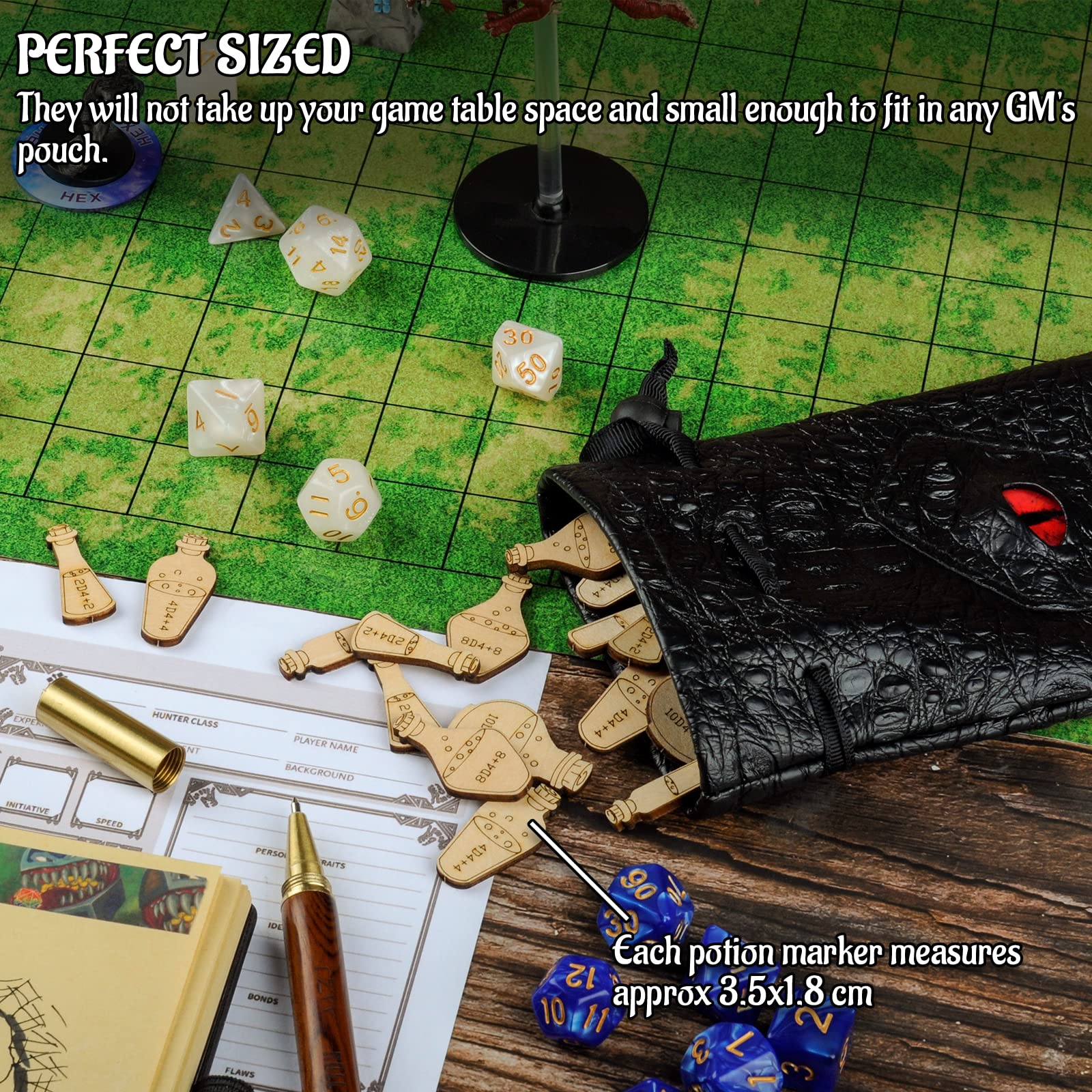 Snapklik.com : Healing Potion Tokens Set Of 21 Wood Laser Cut And ...