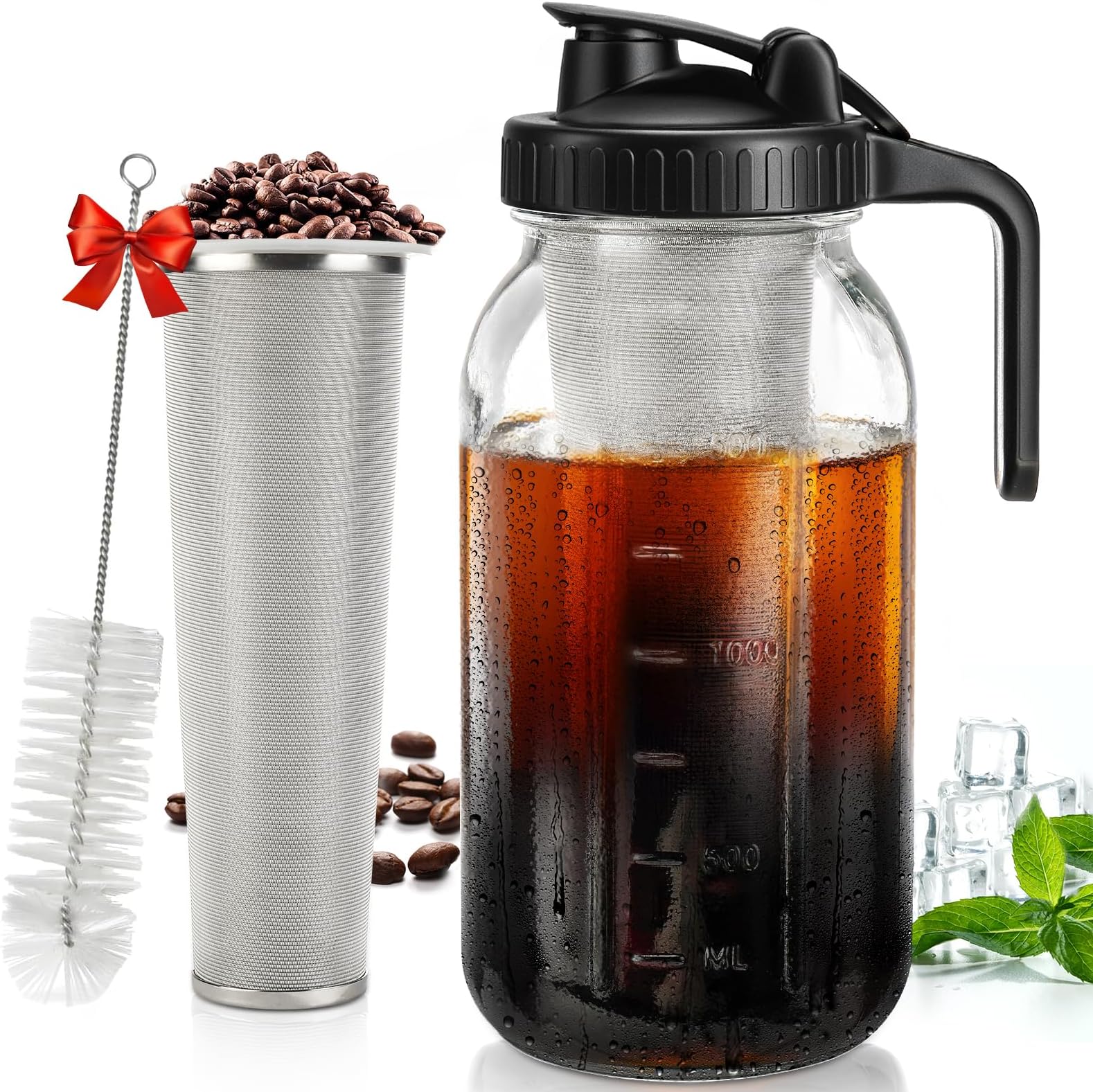 Amazon.com: County Line Kitchen Cold Brew Coffee Maker, Mason Jar ...