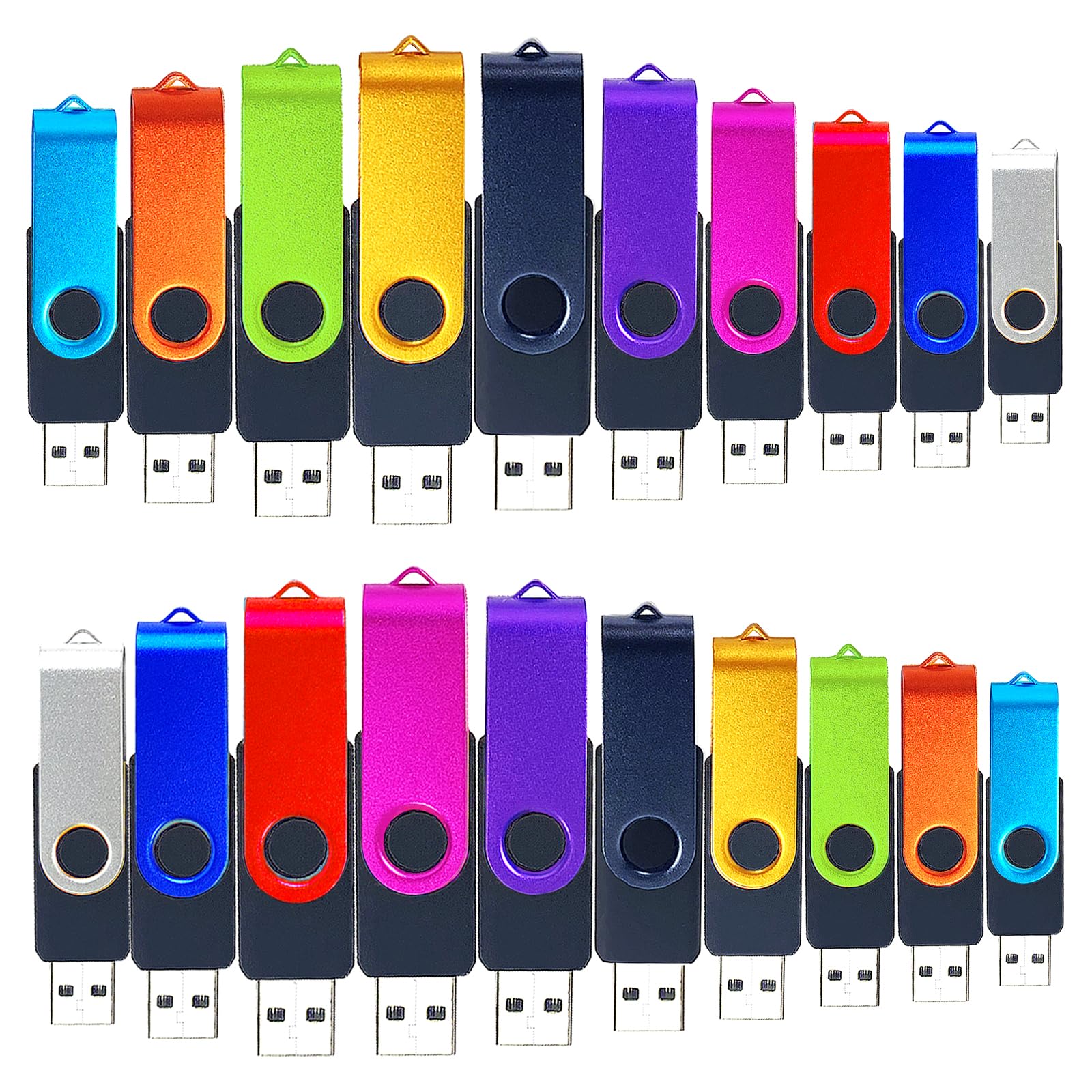 Amazon.com: Bulk USB Flash Drive 2GB 20 Pack TATMOHIK USB Thumb Drive ...
