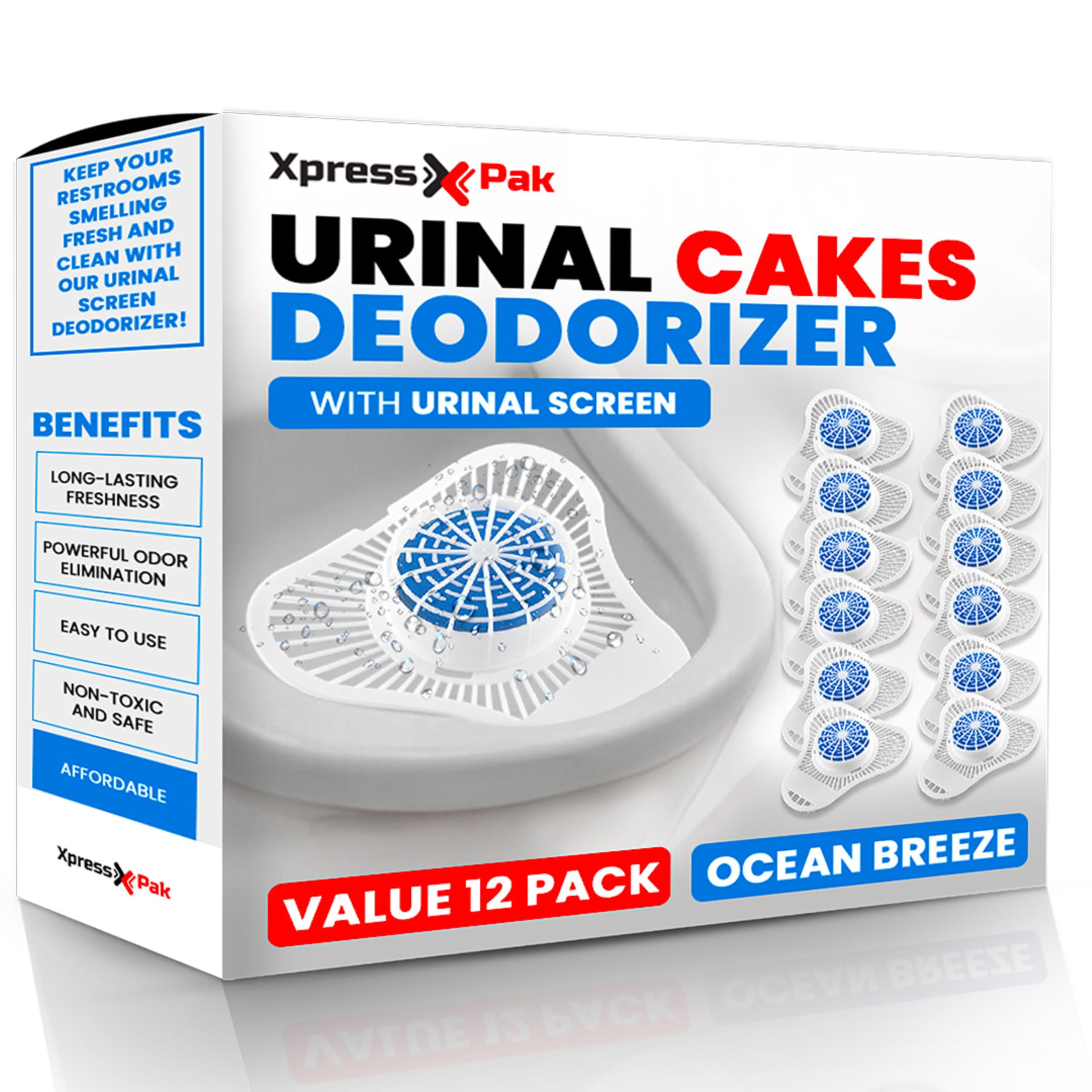 Urinal Cakes - Bulk 12 Pack - Urinal Deodorizer with Cakes and Screen ...