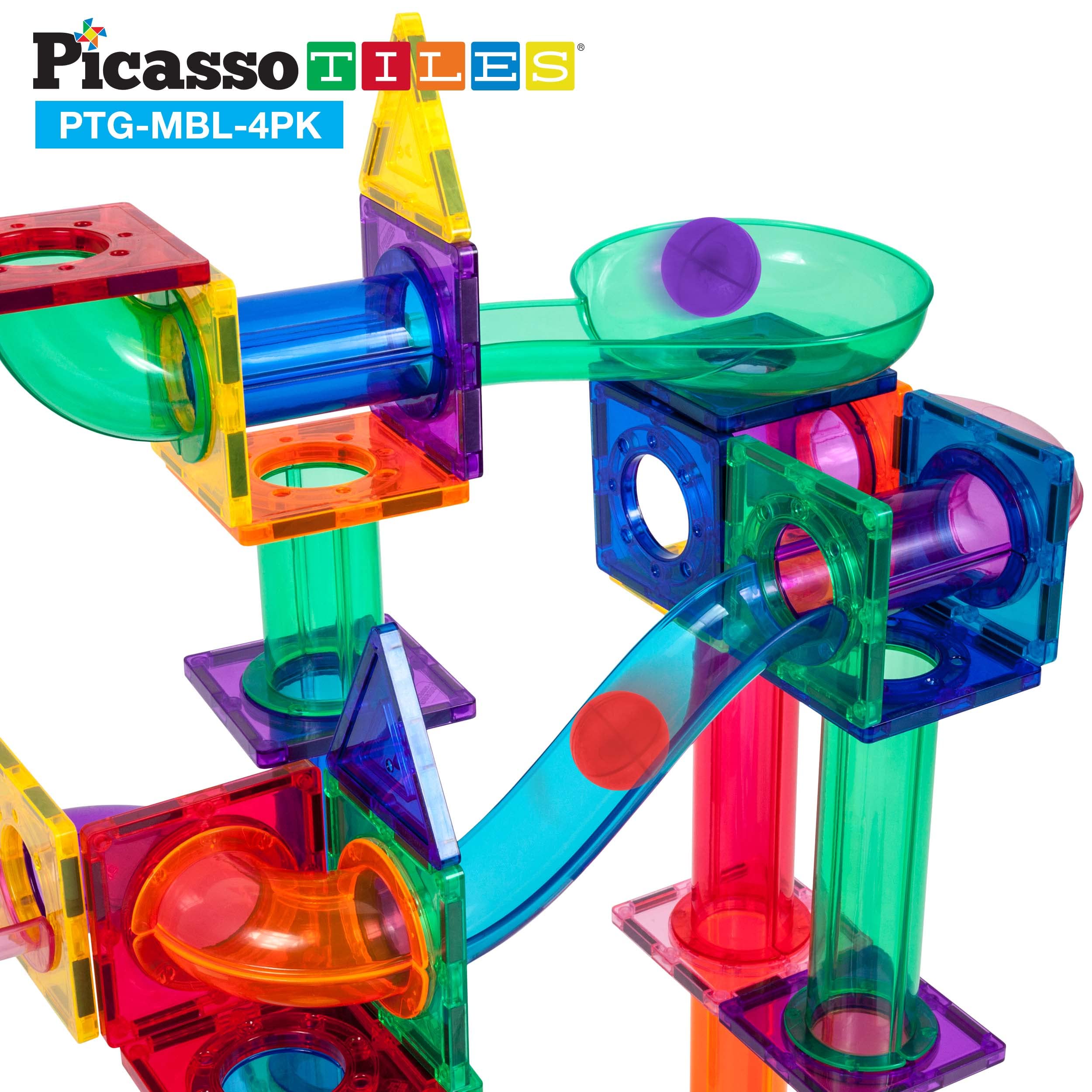 Snapklik.com : 4pc Marbles For Magnetic Block Tiles Marble Run Race ...
