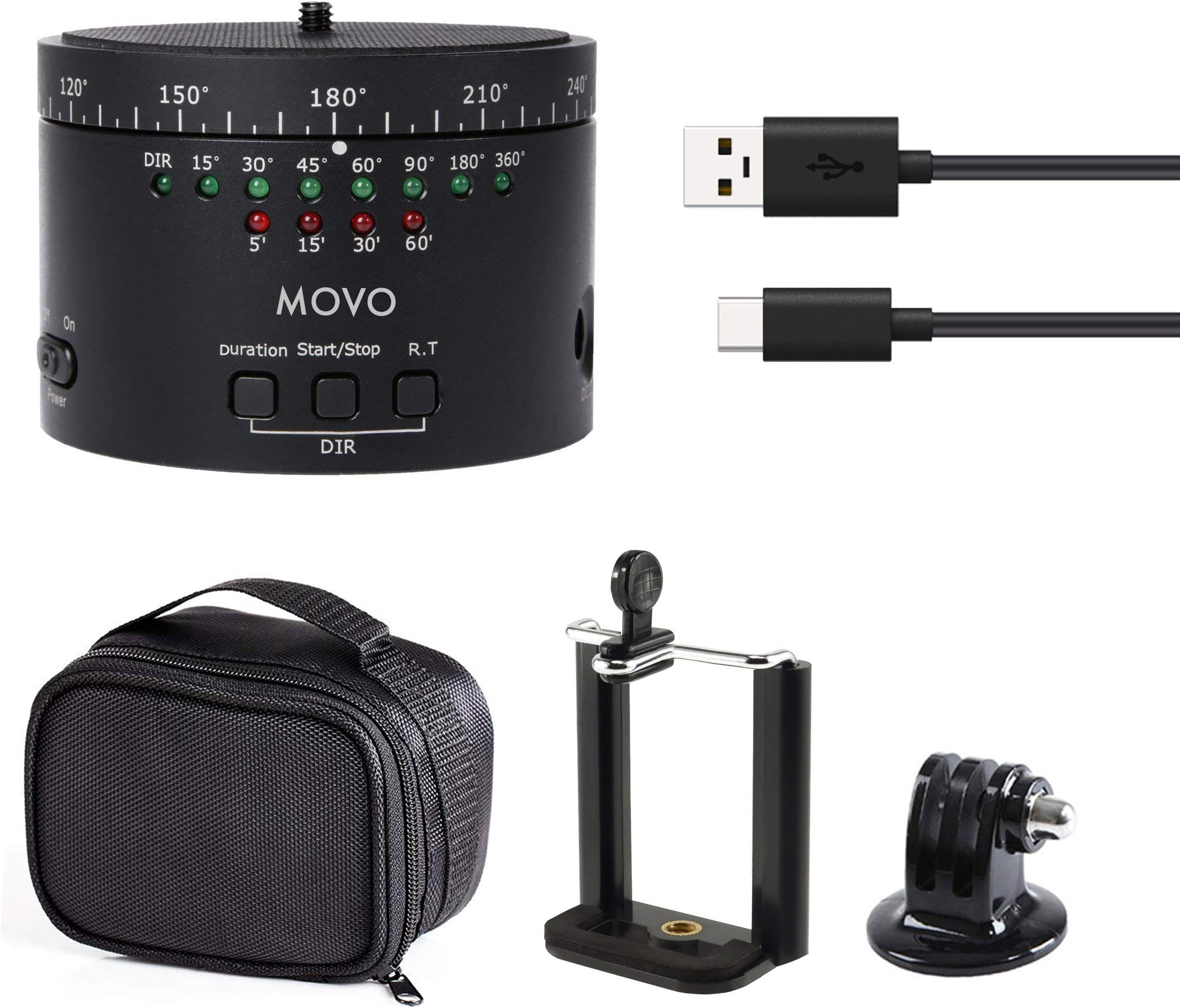Amazon.com : Movo Photo MTP-11 Motorized Panoramic Time Lapse Tripod ...
