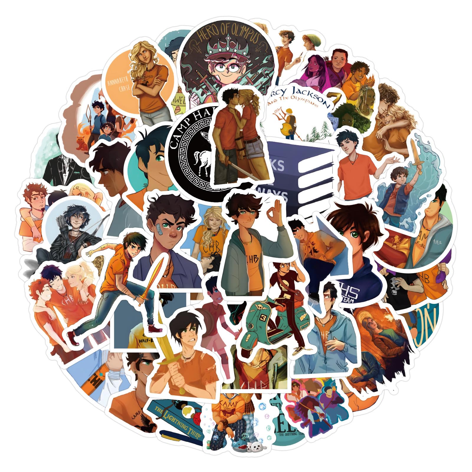 Amazon.com: 50pcs Percy Jackson Stickers for Water Bottle, Cool Percy ...