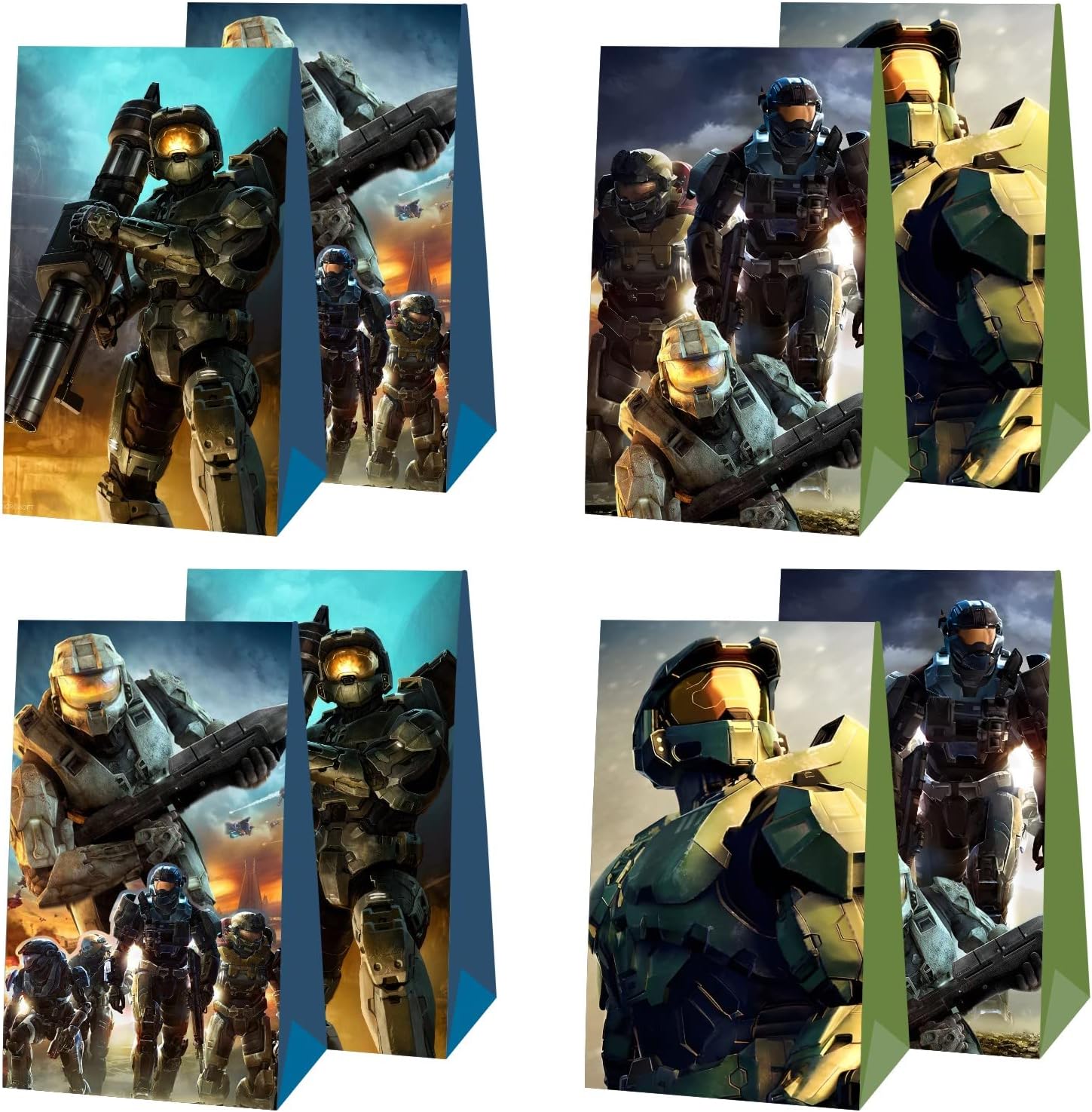 Amazon.com: EKIH 12pcs The Master Chief Party Favor Gift Bags for Game ...