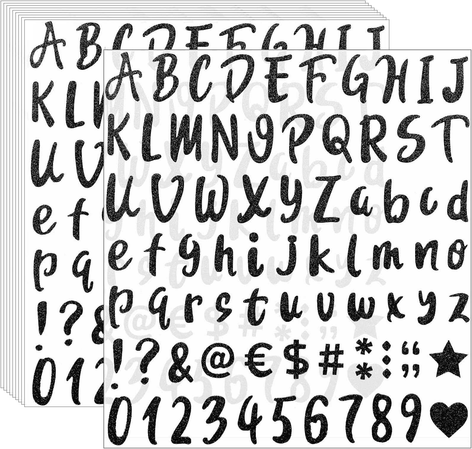 Amazon.com: Waynoda 810 Pieces 10 Sheets Self-Adhesive Glitter letter ...