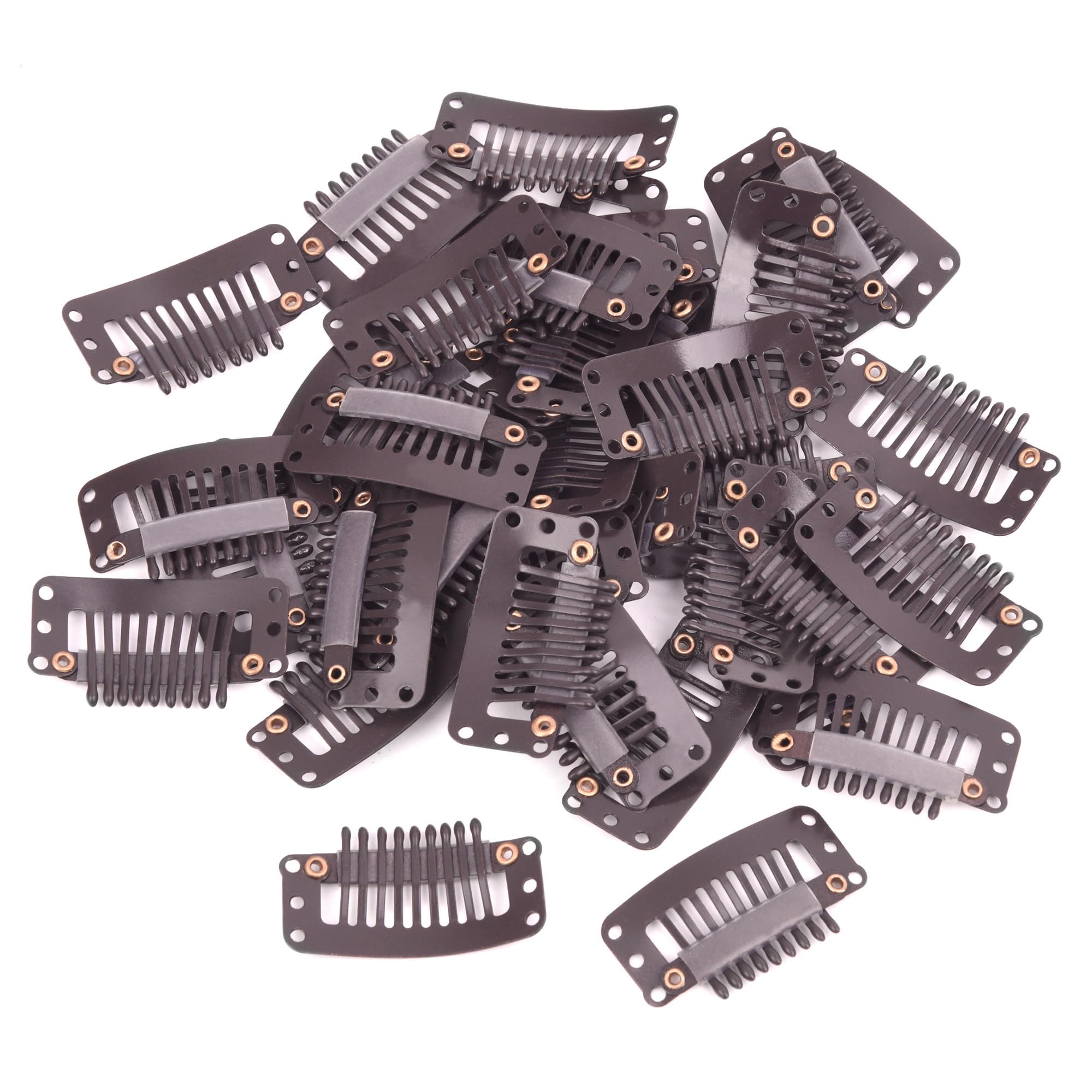 Amazon.com : Richintol Wig Clips,32mm 9-Teeth I-Shape Extension Snap ...