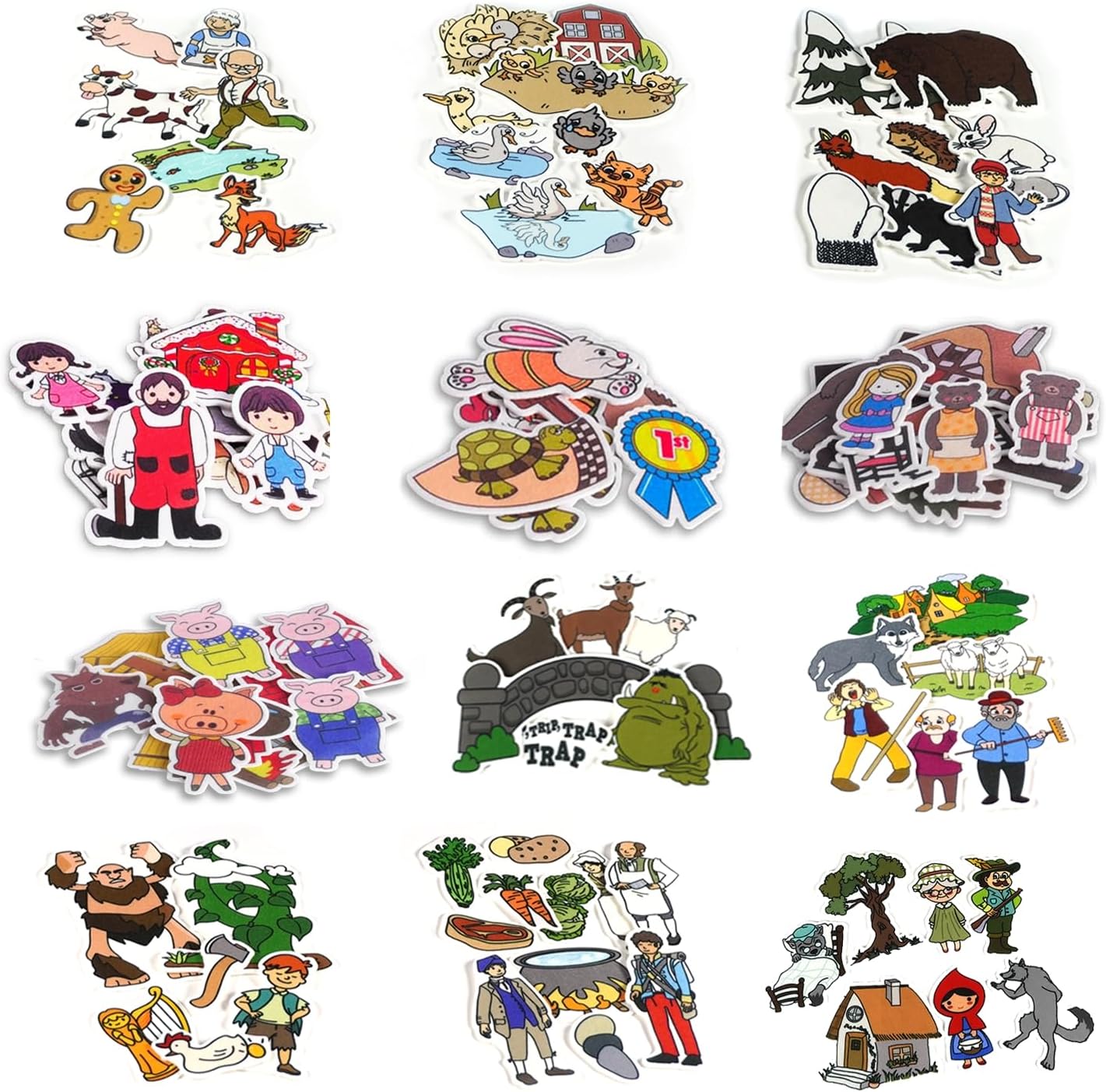 CHEFAN 12 Pack Felt Storyboard Pieces for Toddler, Flannel Board ...