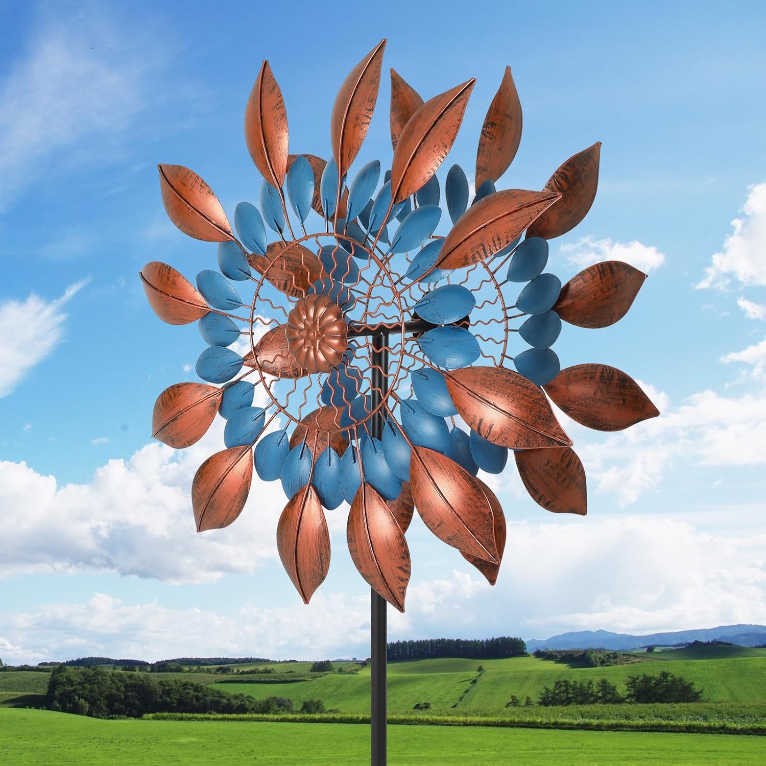 Amazon.com: GCCSJ Wind Spinners Outdoor Metal Large, 84 Inch Yard ...