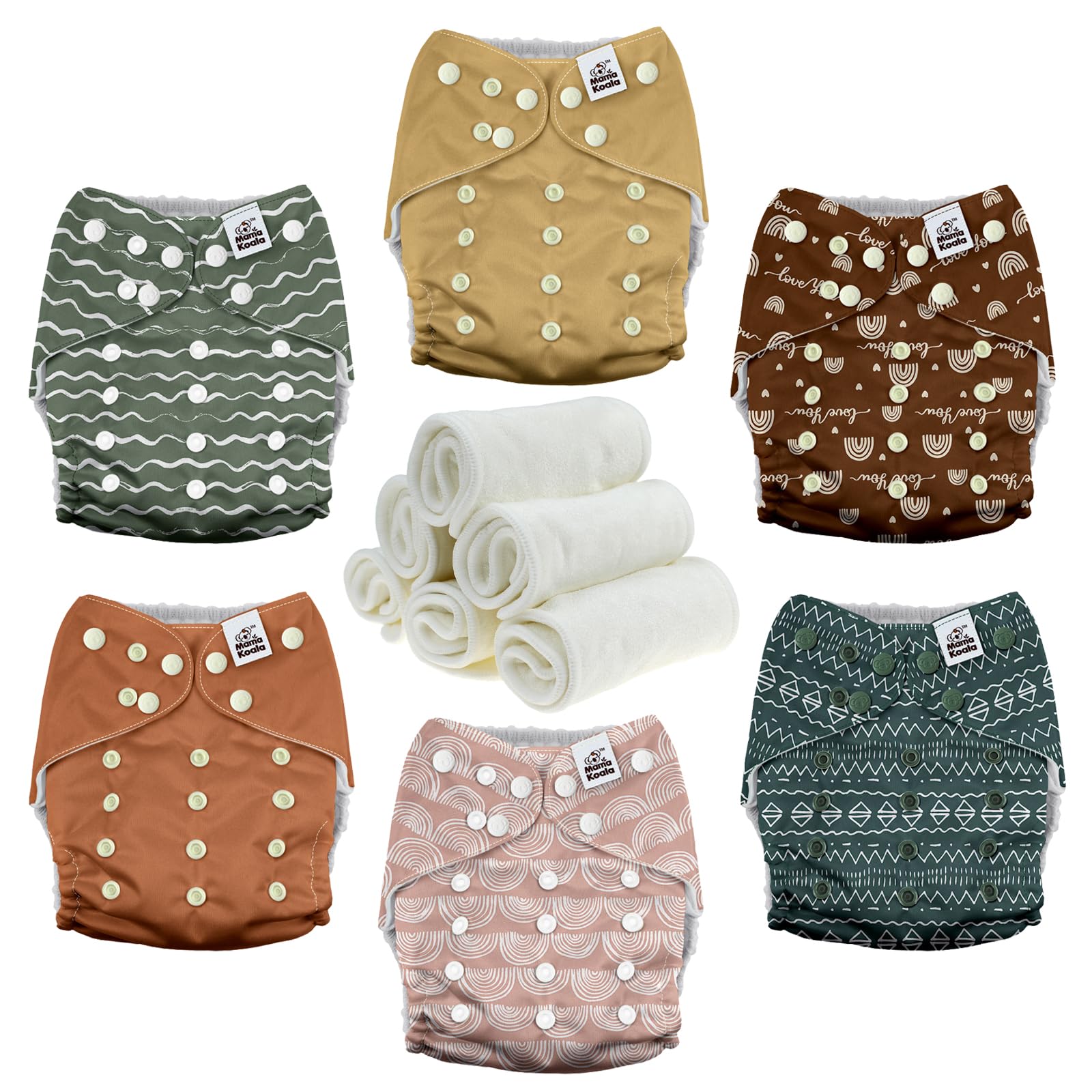 Amazon.com: Mama Koala 3.0 Pocket Cloth Diapers for Babies with AWJ ...