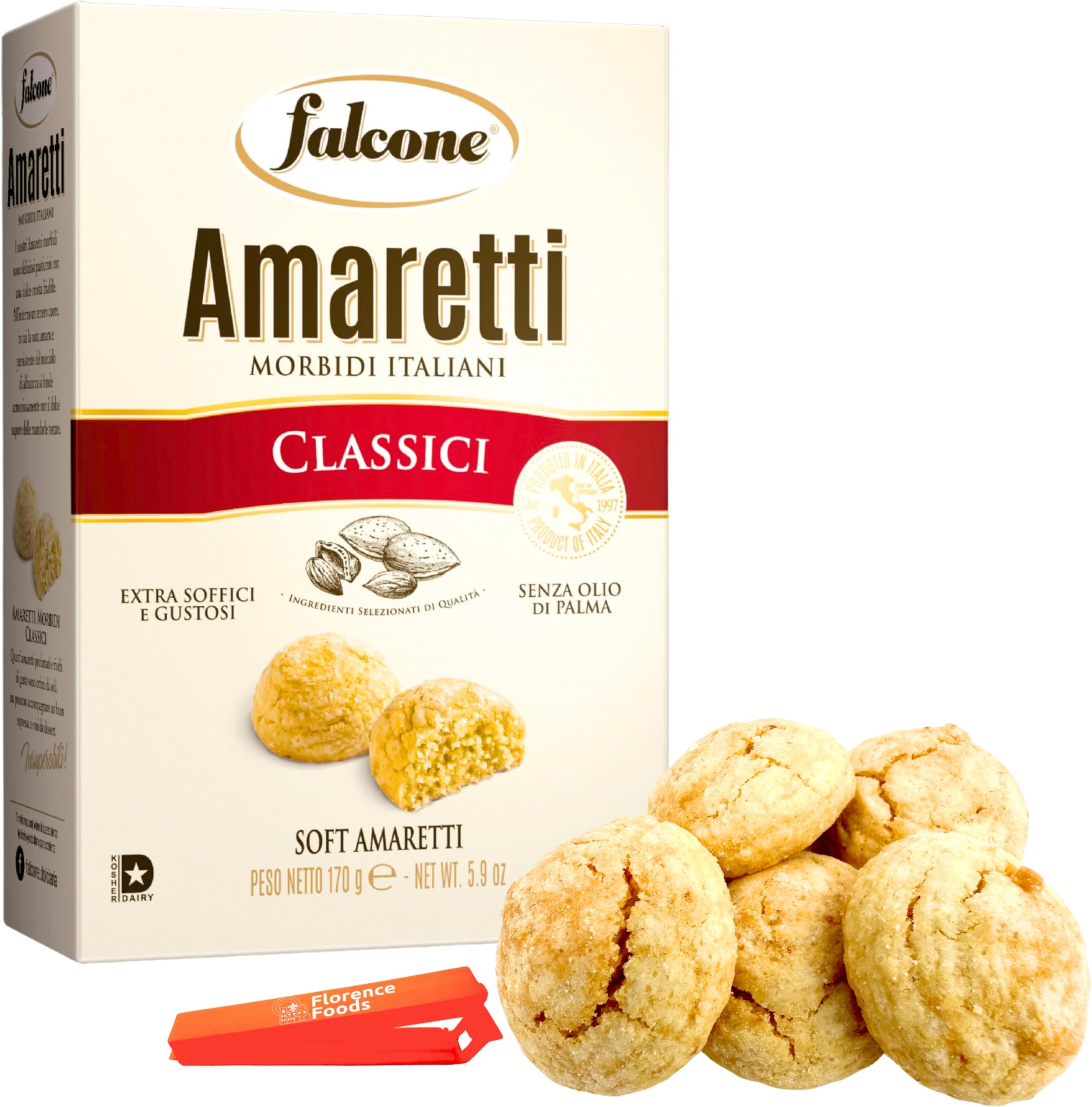 Amazon.com: Falcone Classic Soft Amaretti Cookies from Italy 5.9 oz ...