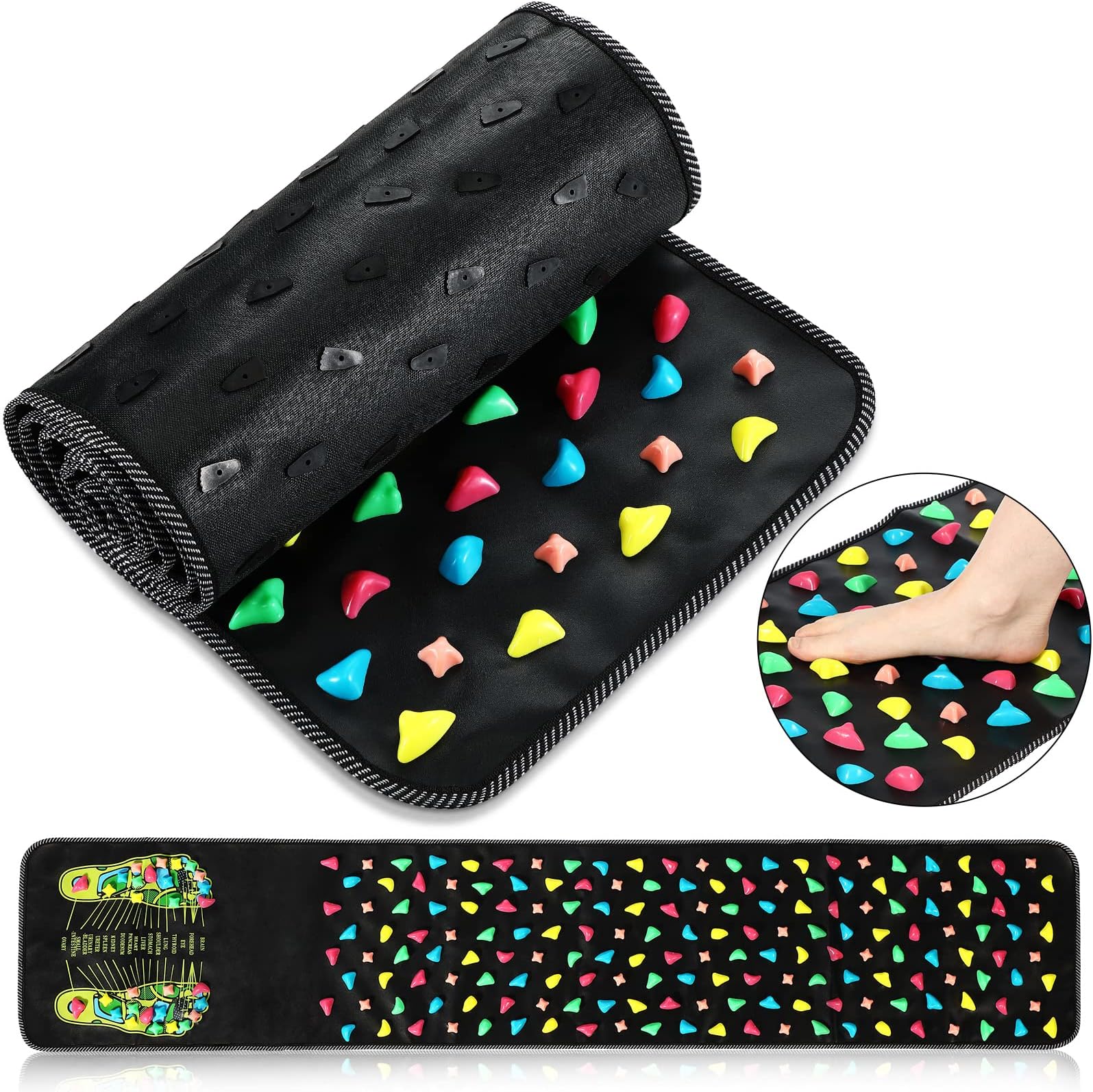 Amazon.com: BBTO Foot Massage Mat Reflexology Walk Stone Road for ...