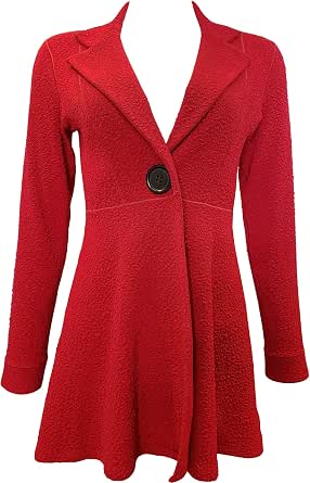 Amazon.com: Eva Varro L/SL. EMPIRE ONE BUTTON JACKET CLARET PEBBLES ...