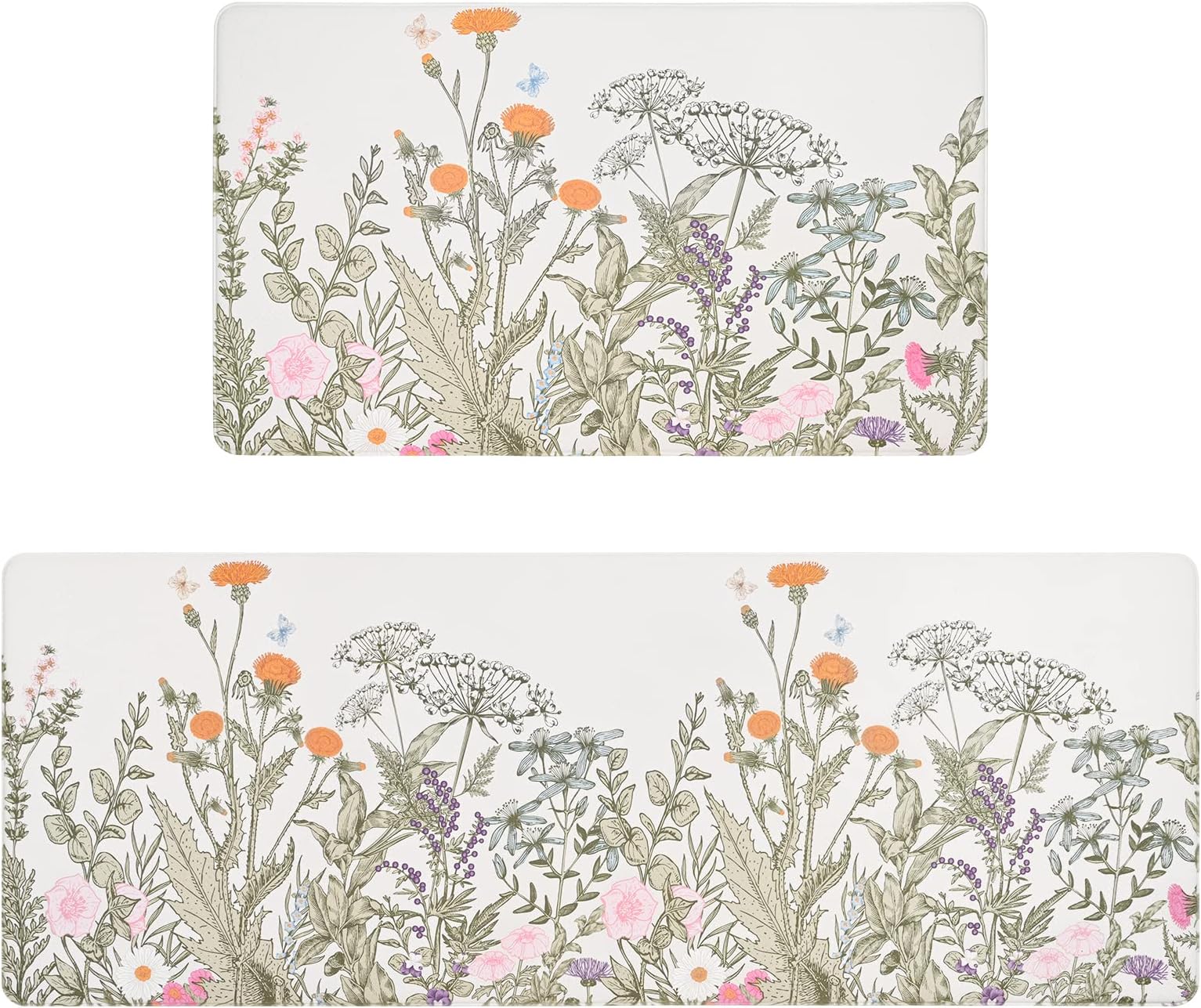 Amazon.com: Serwrsw Colorful Vintage Nautical Kitchen Rugs Sets of 2 ...