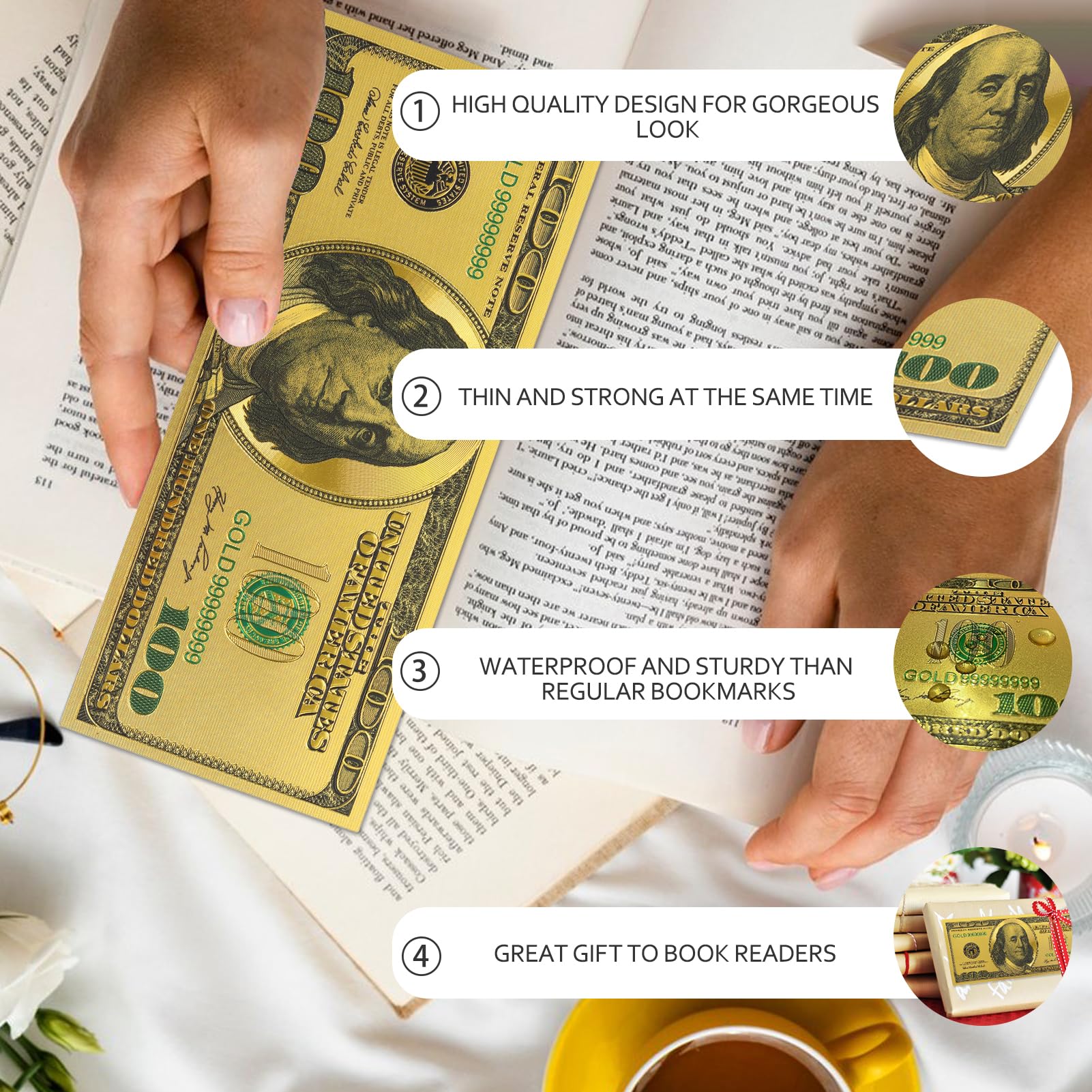 Snapklik.com : Gold Dollar Bill - 100 Collectible Banknotes For ...