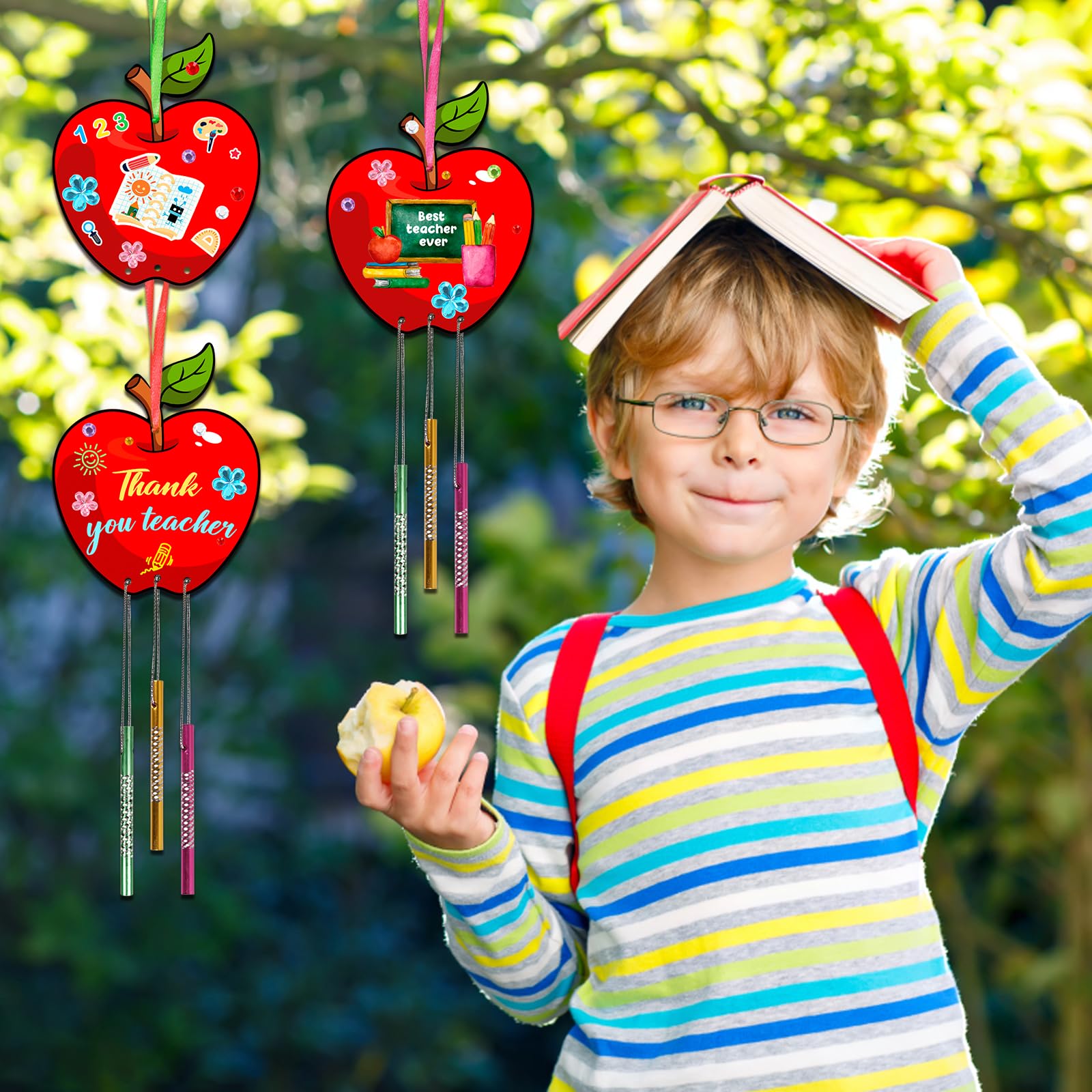 Snapklik.com : 9 Pack Wind Chime Kit For Kids Make Your Own Apple Wind ...