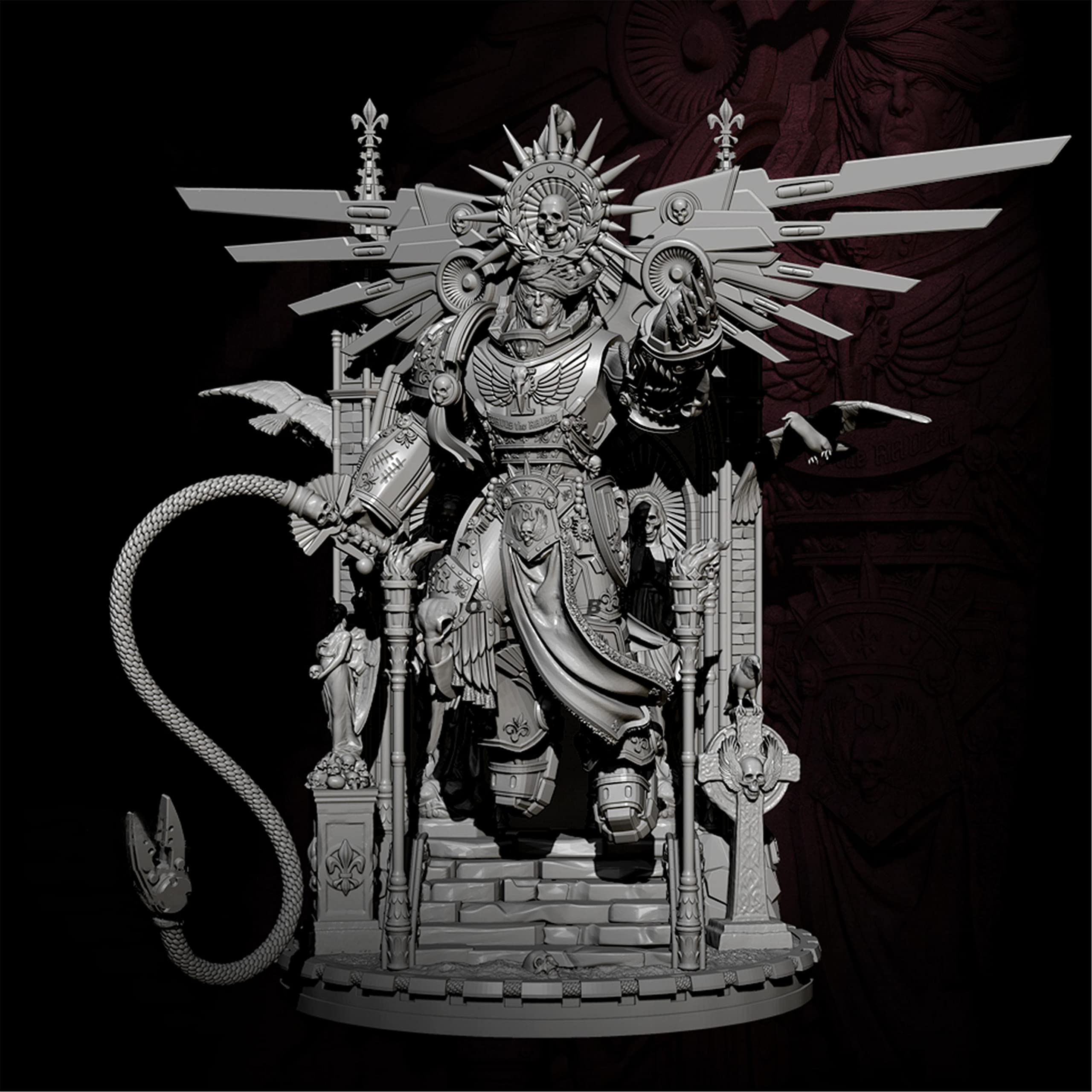 Fcbel 100mm Sci Fi Mechanical Armored Samurai Miniature Set Resin ...