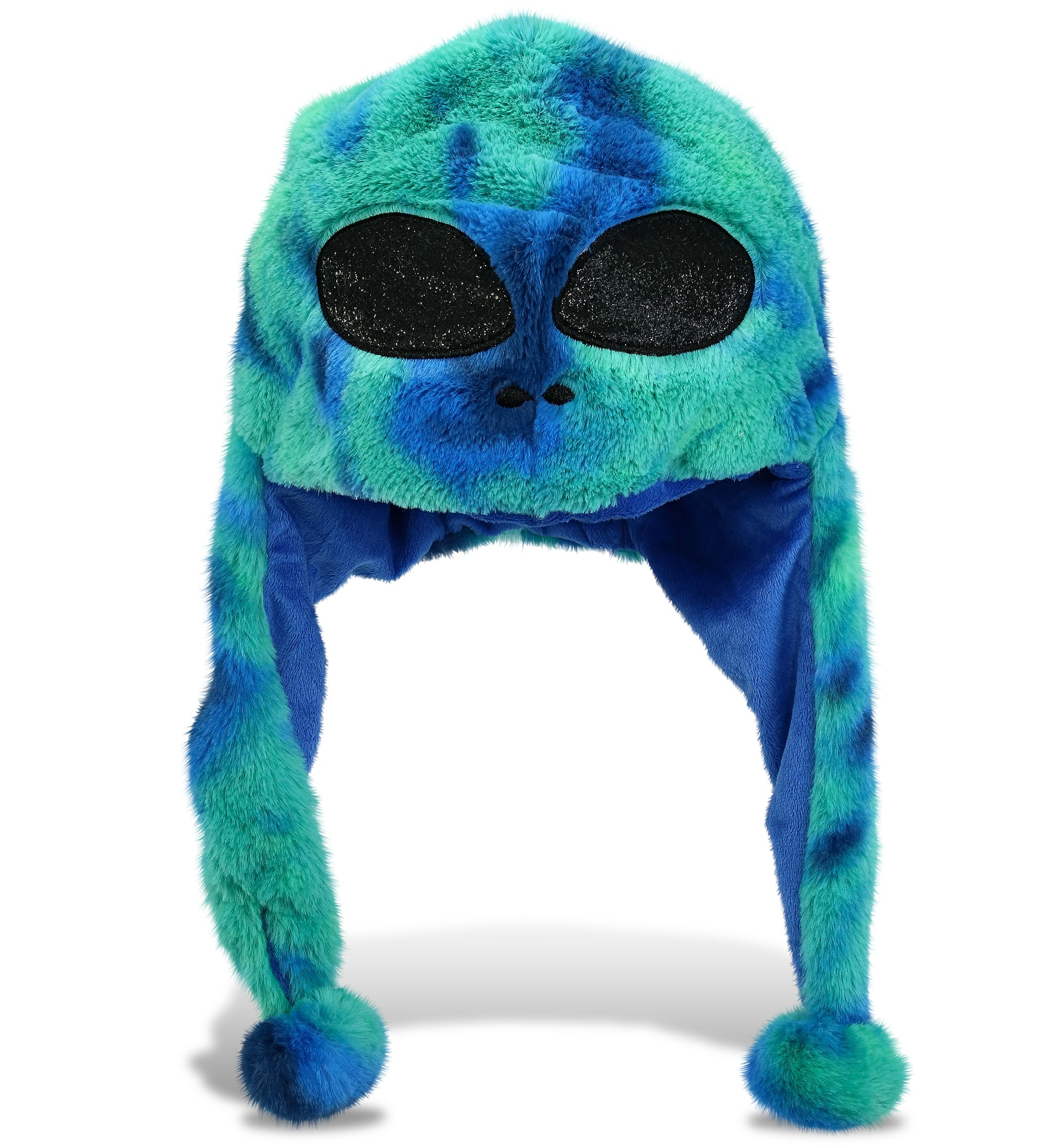 Amazon.com: DolliBu Blue Tie-Dye Alien Plush Hat - Stuffed Animal ...