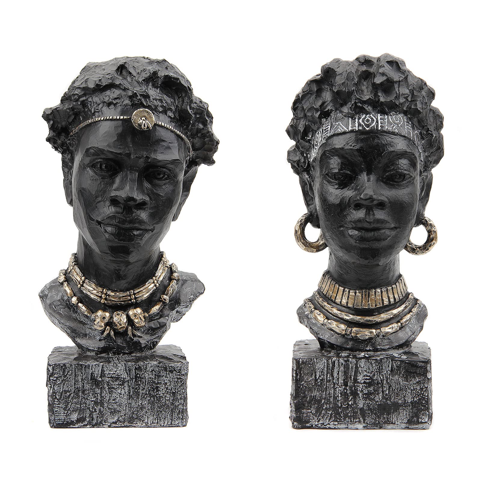 Amazon.com: Leekung African Men Statues & African Women Statues Bundle ...