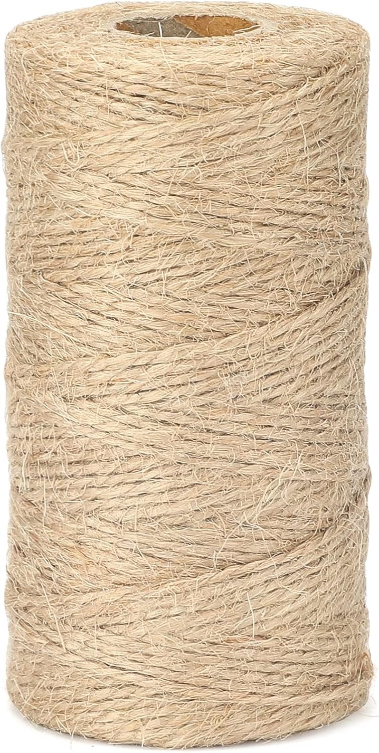 328Feet Thin Jute Twine,1.5mm Brown Decoration Hemp Twine String,2-Ply ...