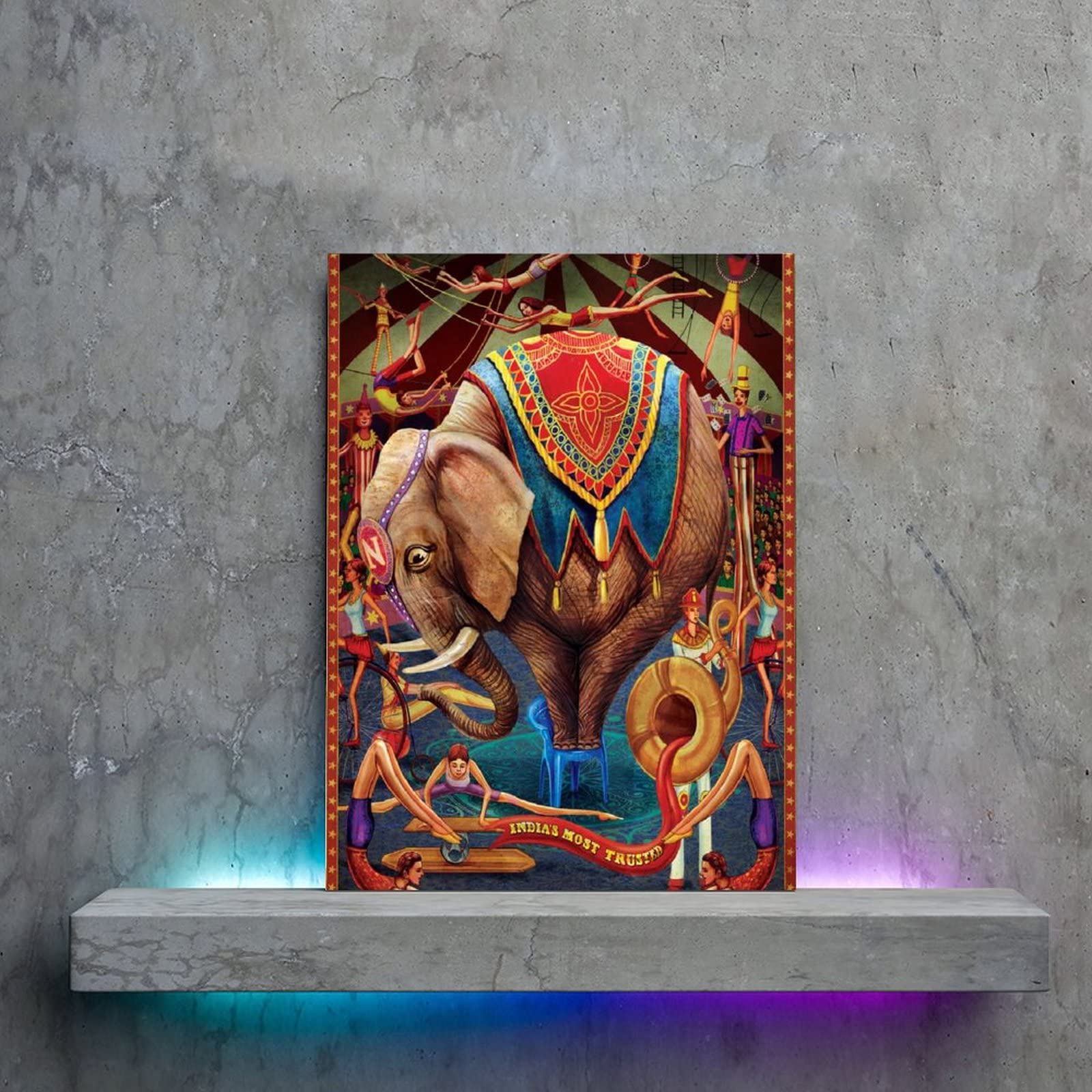 Vintage Circus Elephant Poster 1.340 Vintage Circus Elephant Stock
