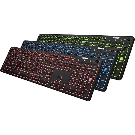 Amazon.com: mafiti Gaming Keyboard Wired USB Full Size 3-Colors ...