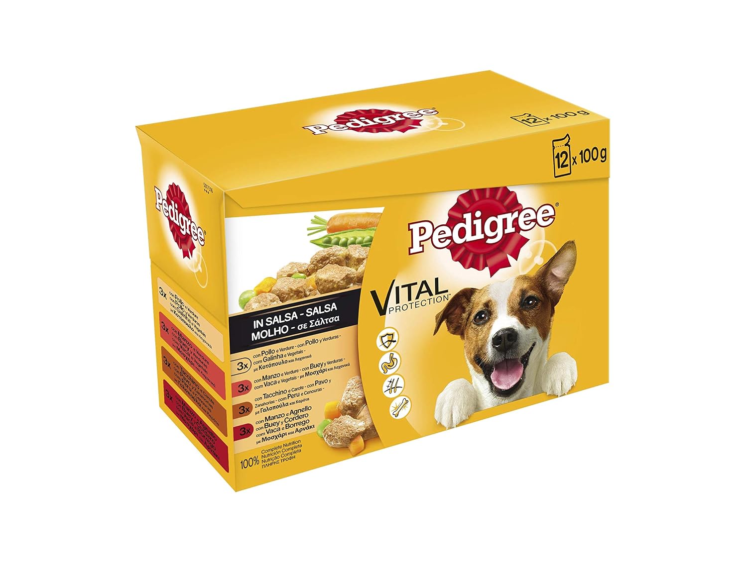 PEDIGREE Multipack de 12 sachets de 100 g pour Chiens Adultes Mixtes ...